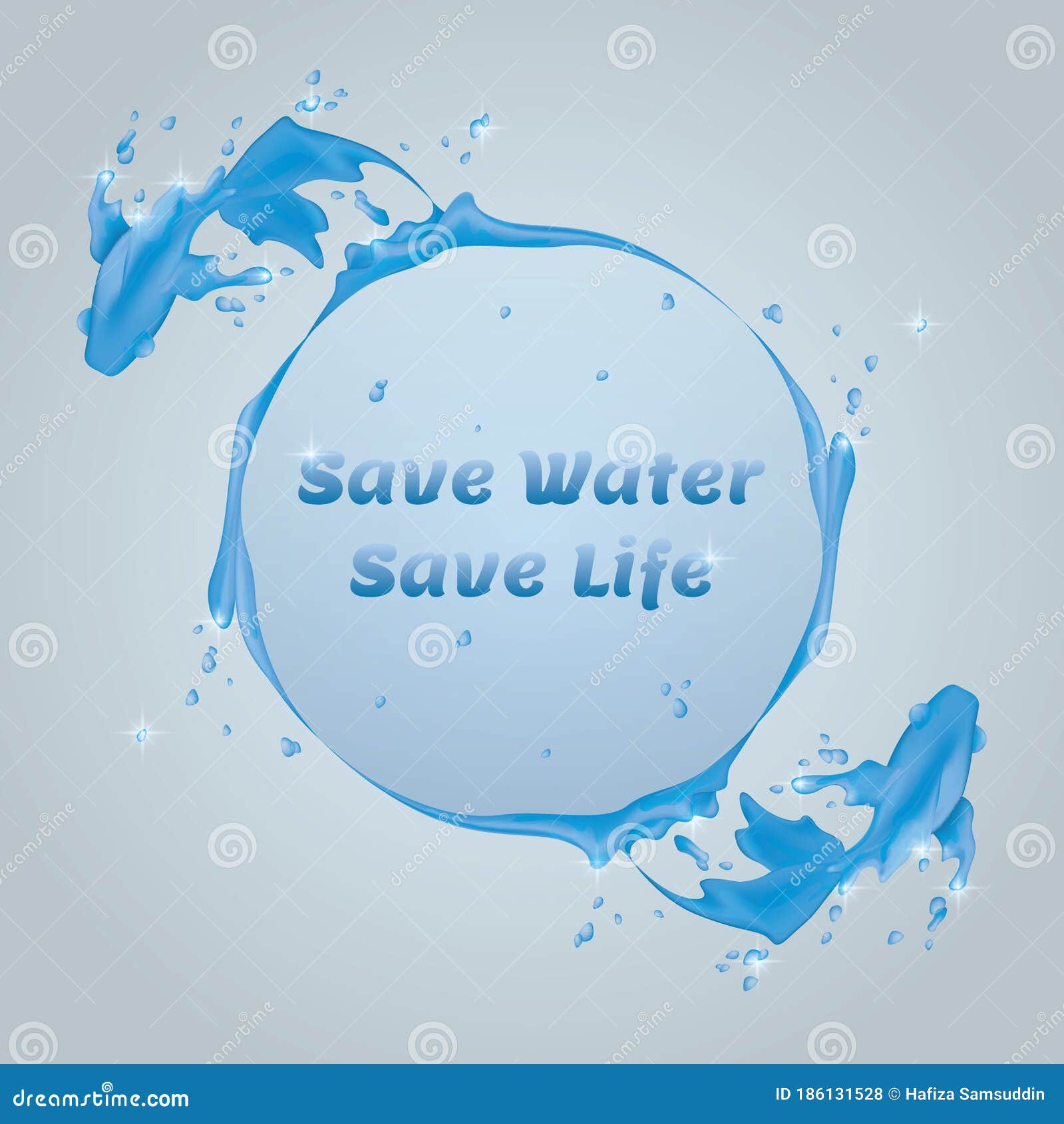 Save Water Background. Vector Illustration Decorative Design Stock ...