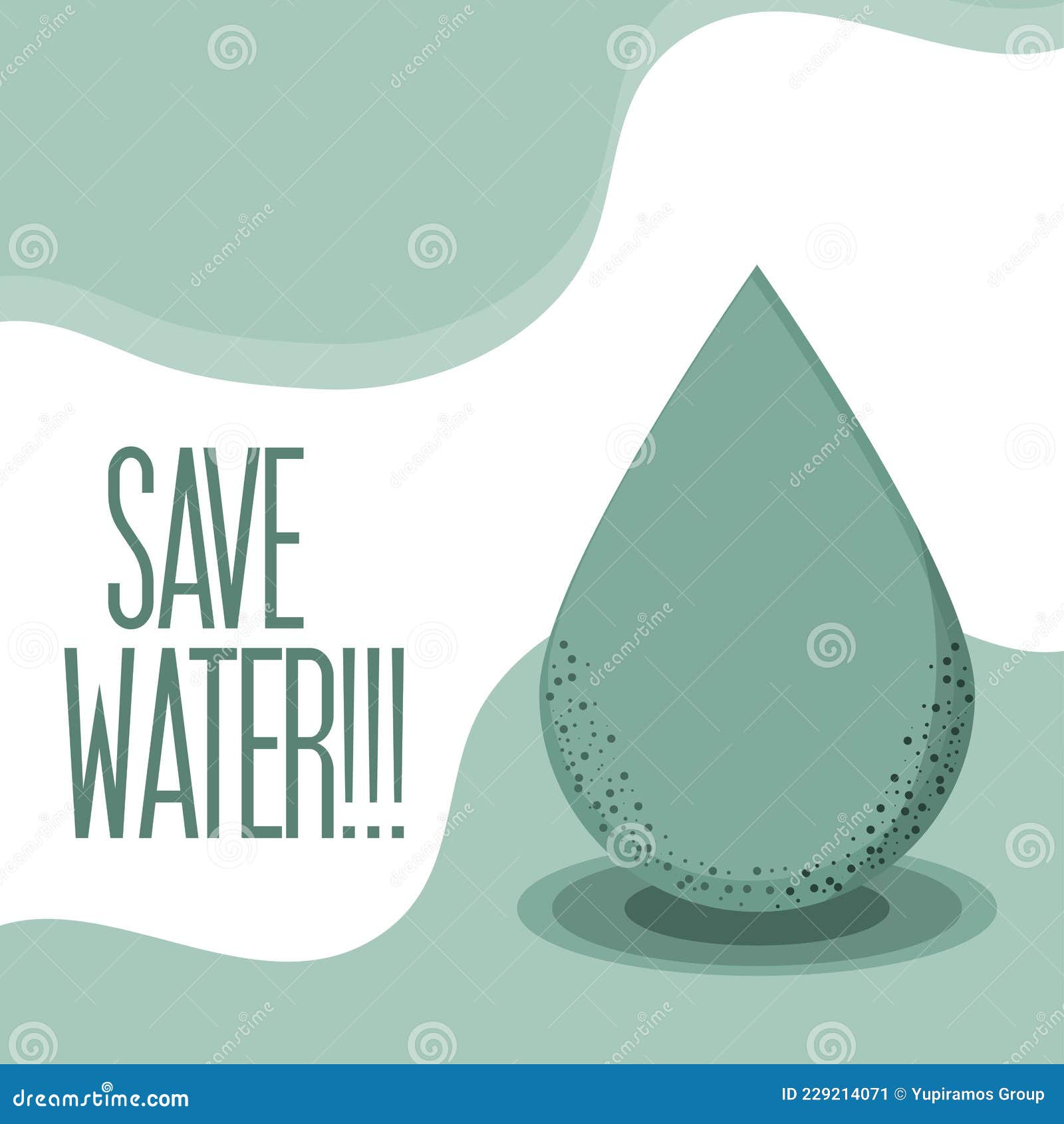 Save water banner stock vector. Illustration of environment - 229214071