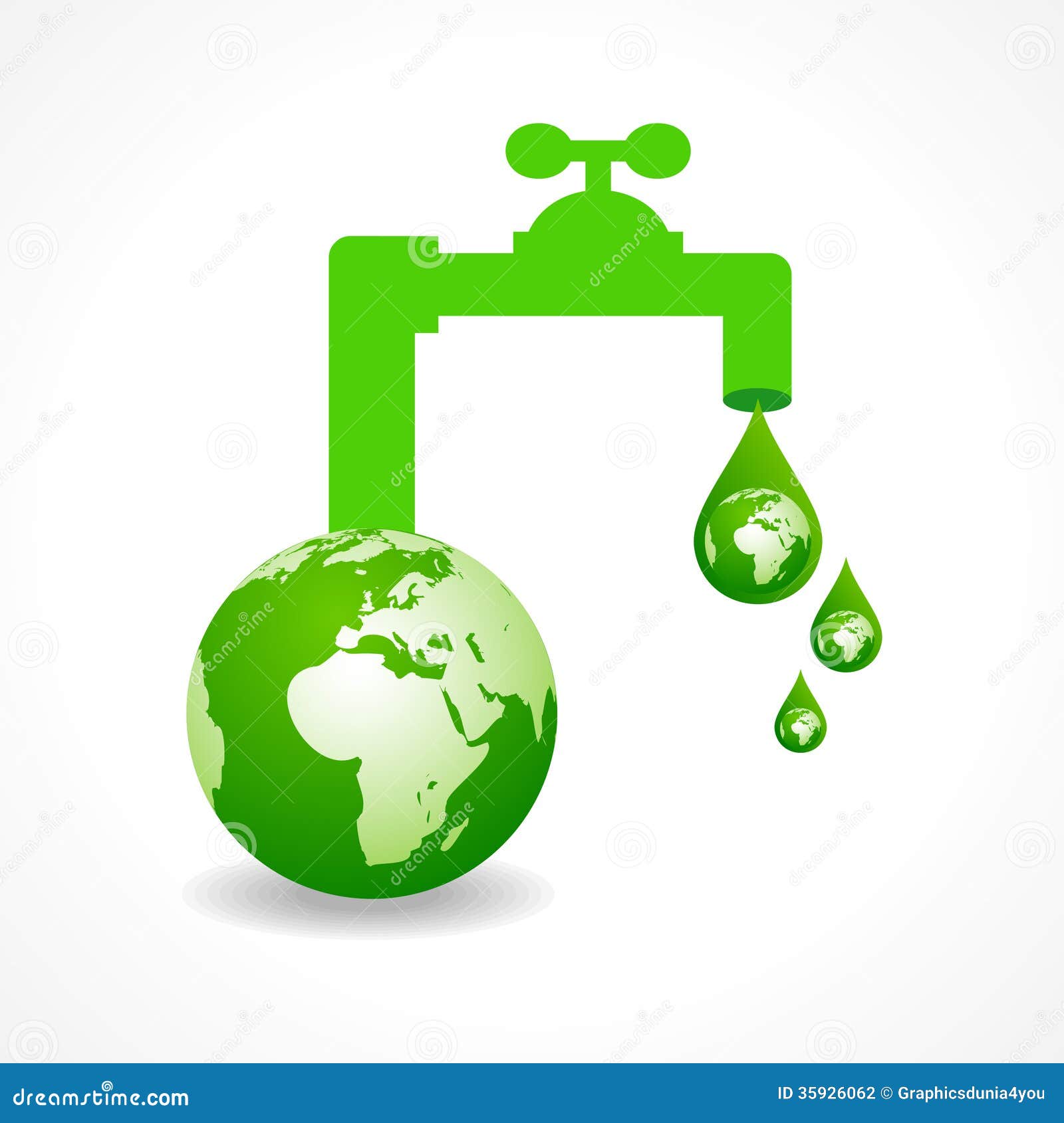 Save water concept stock vector. Illustration of editable - 35926062
