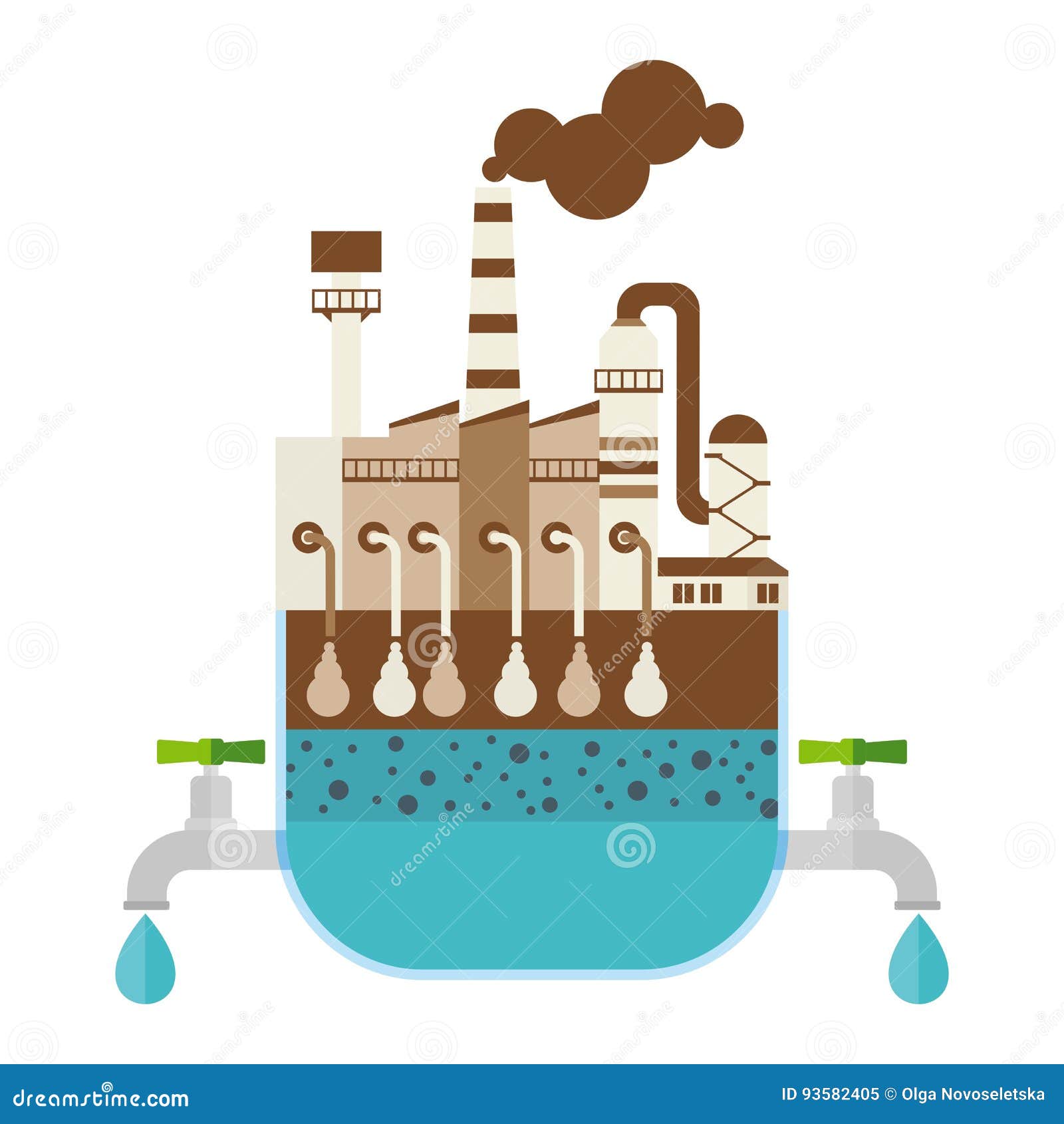 Save water concept stock vector. Illustration of pollution - 93582405
