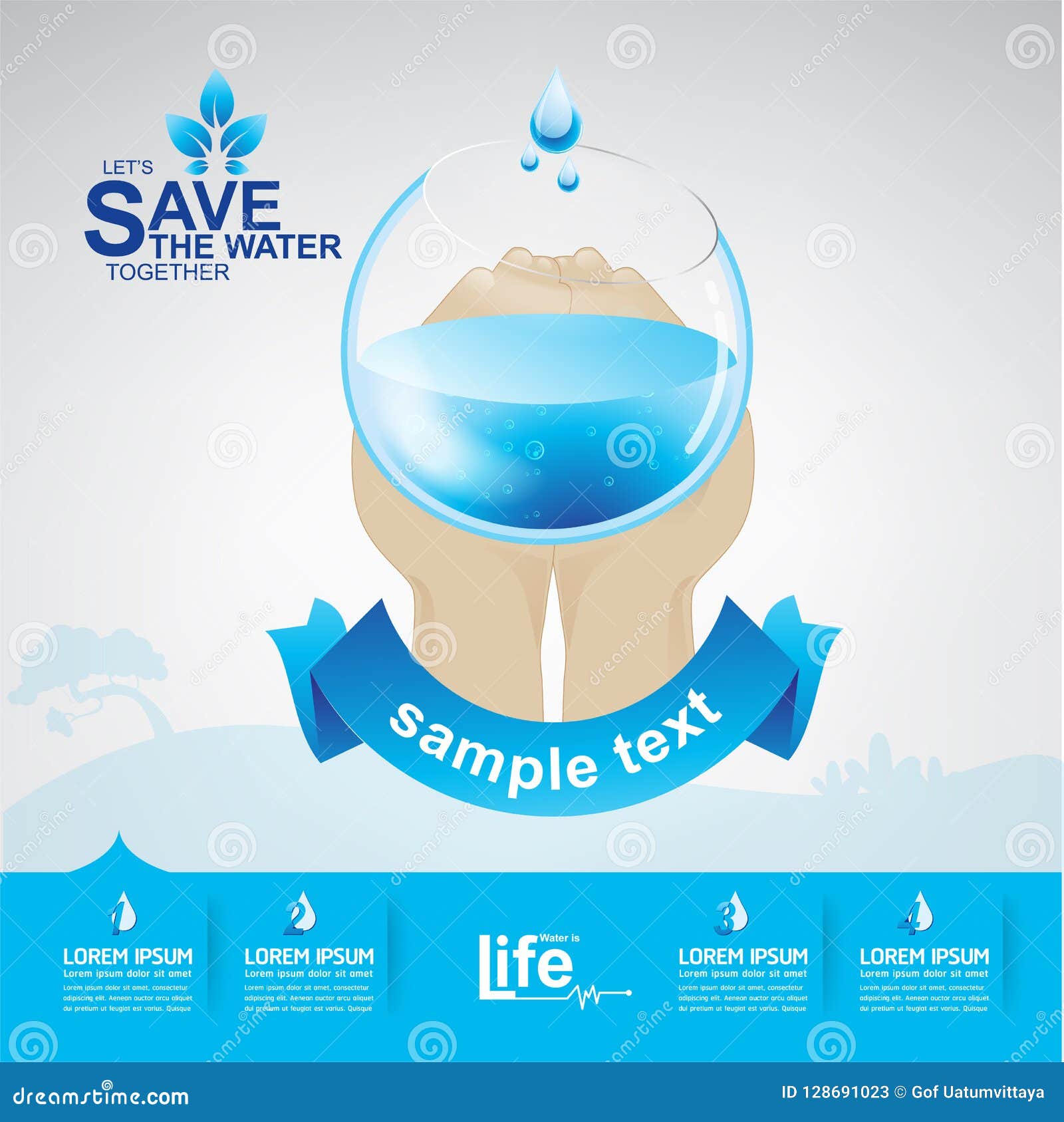 Save the Water Vector Concept Save Life Stock Vector - Illustration of ...
