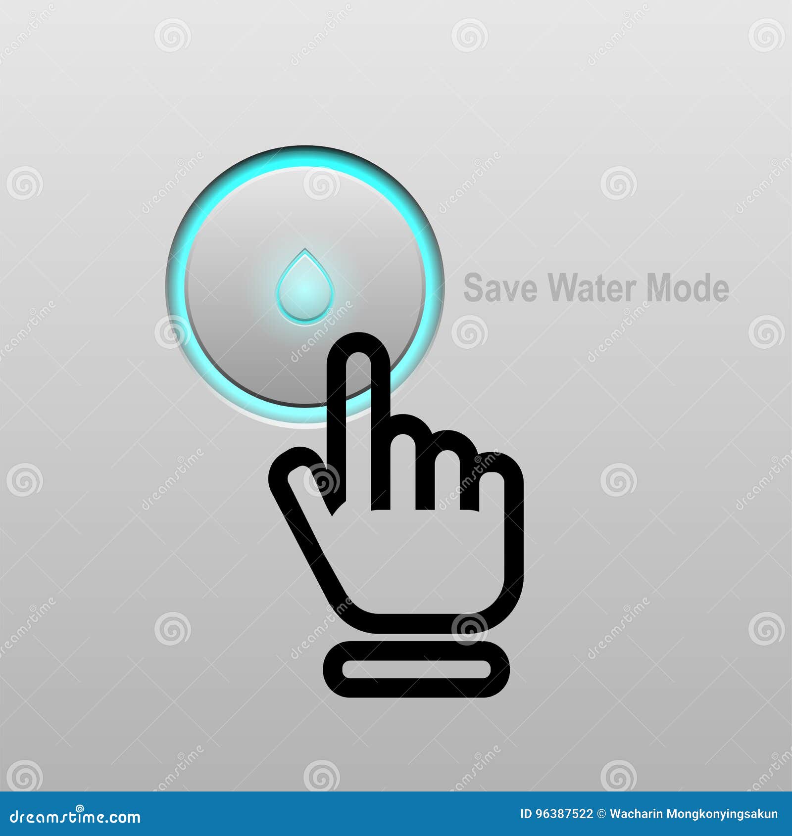Save Water Concept. Save Water Button. Stock Vector - Illustration of ...