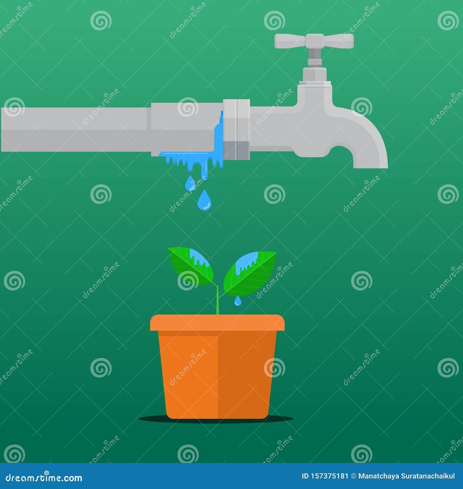 Save water concept stock illustration. Illustration of water - 157375181