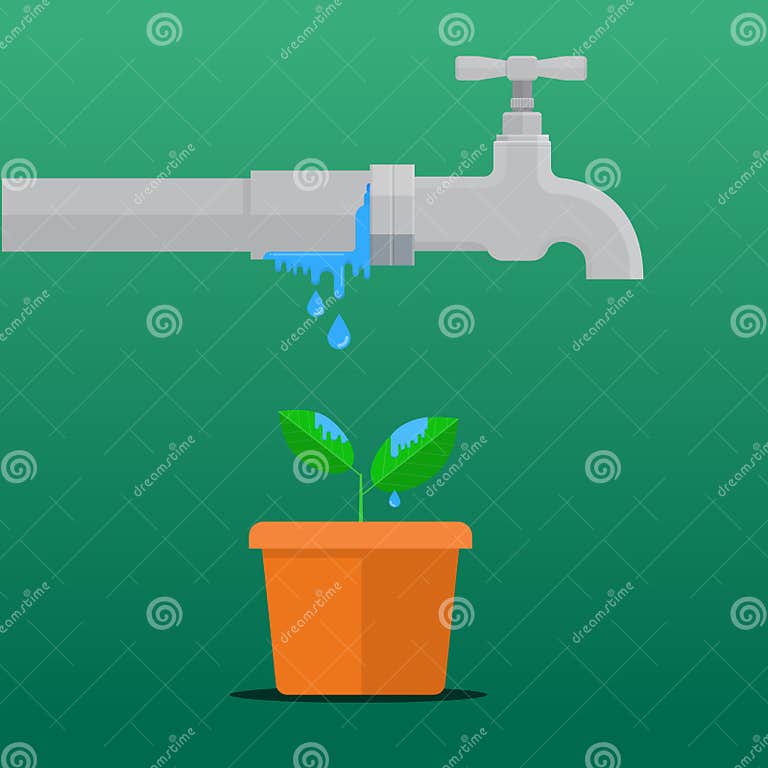 Save water concept stock illustration. Illustration of water - 157375181