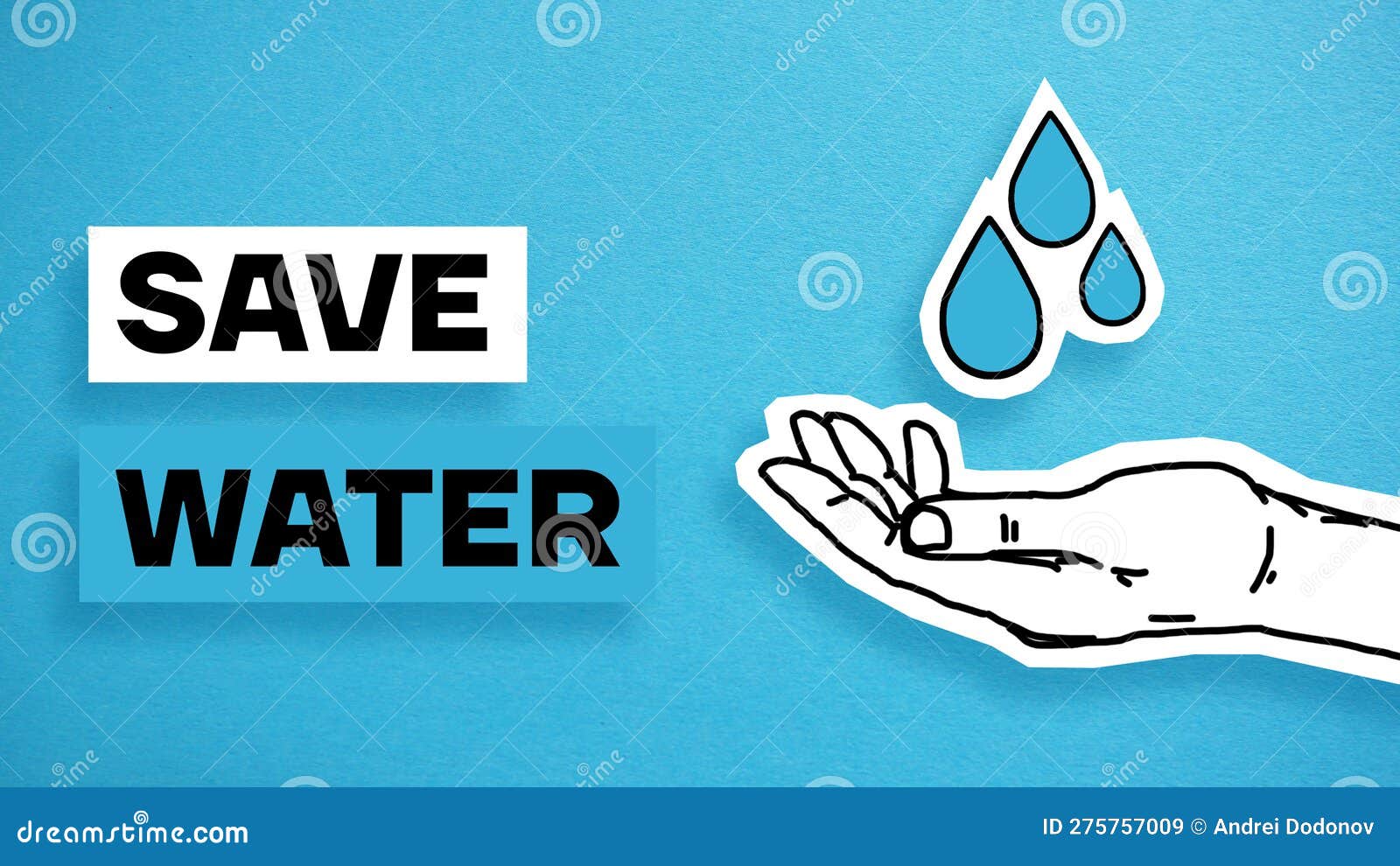 Save Water Concept is Shown Using the Text and Drops of Water Stock ...