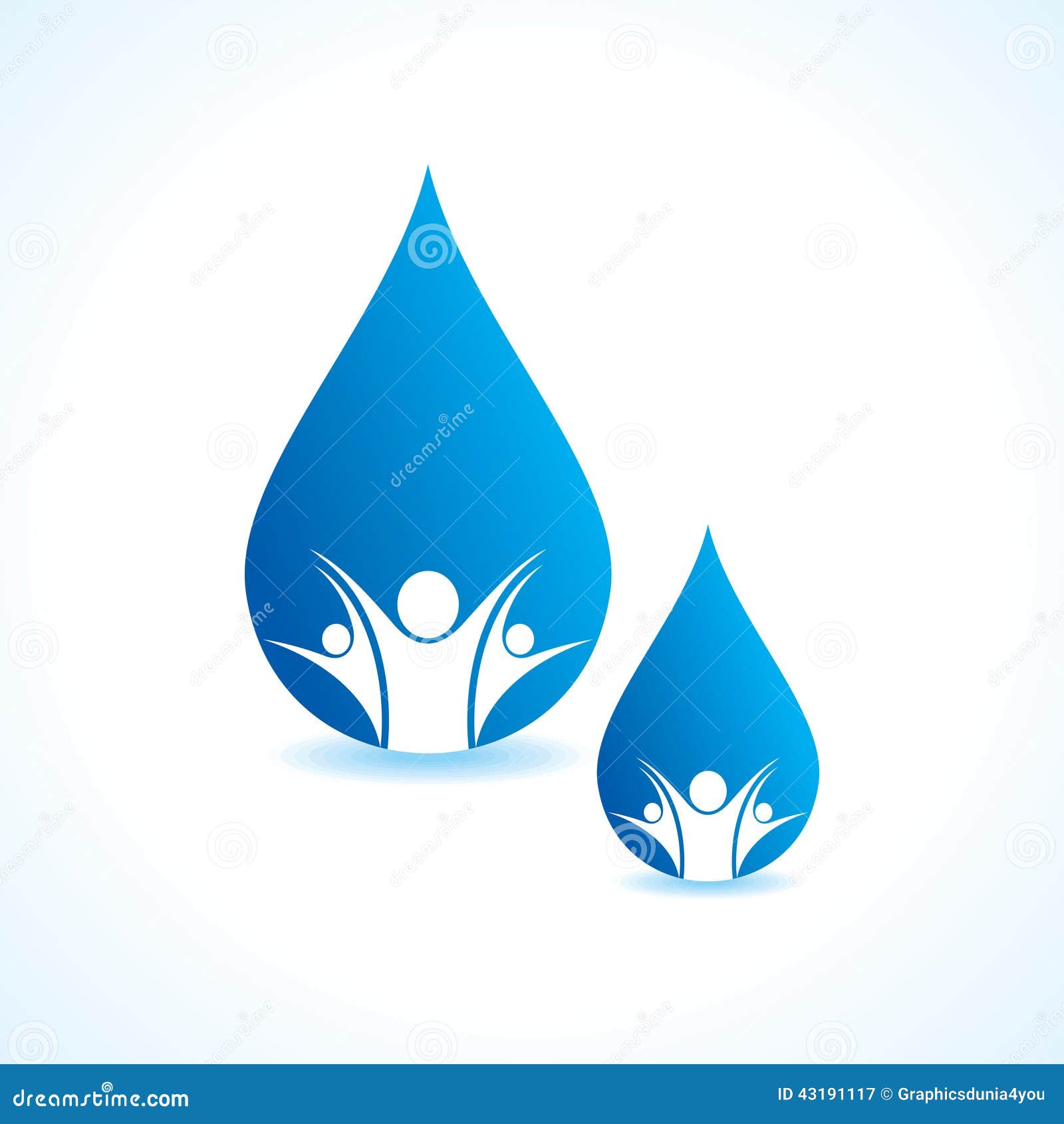 Save water concept stock vector. Illustration of protection - 43191117
