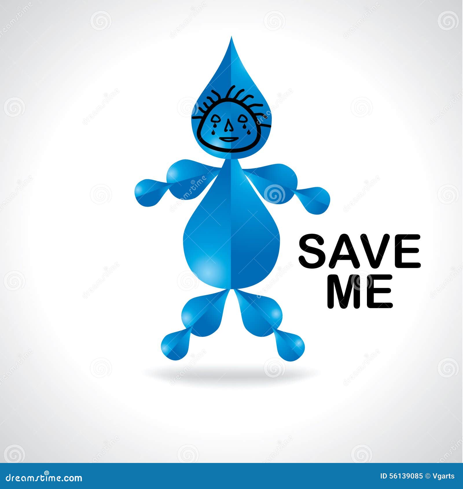 Save water concept stock vector. Illustration of liquid - 56139085