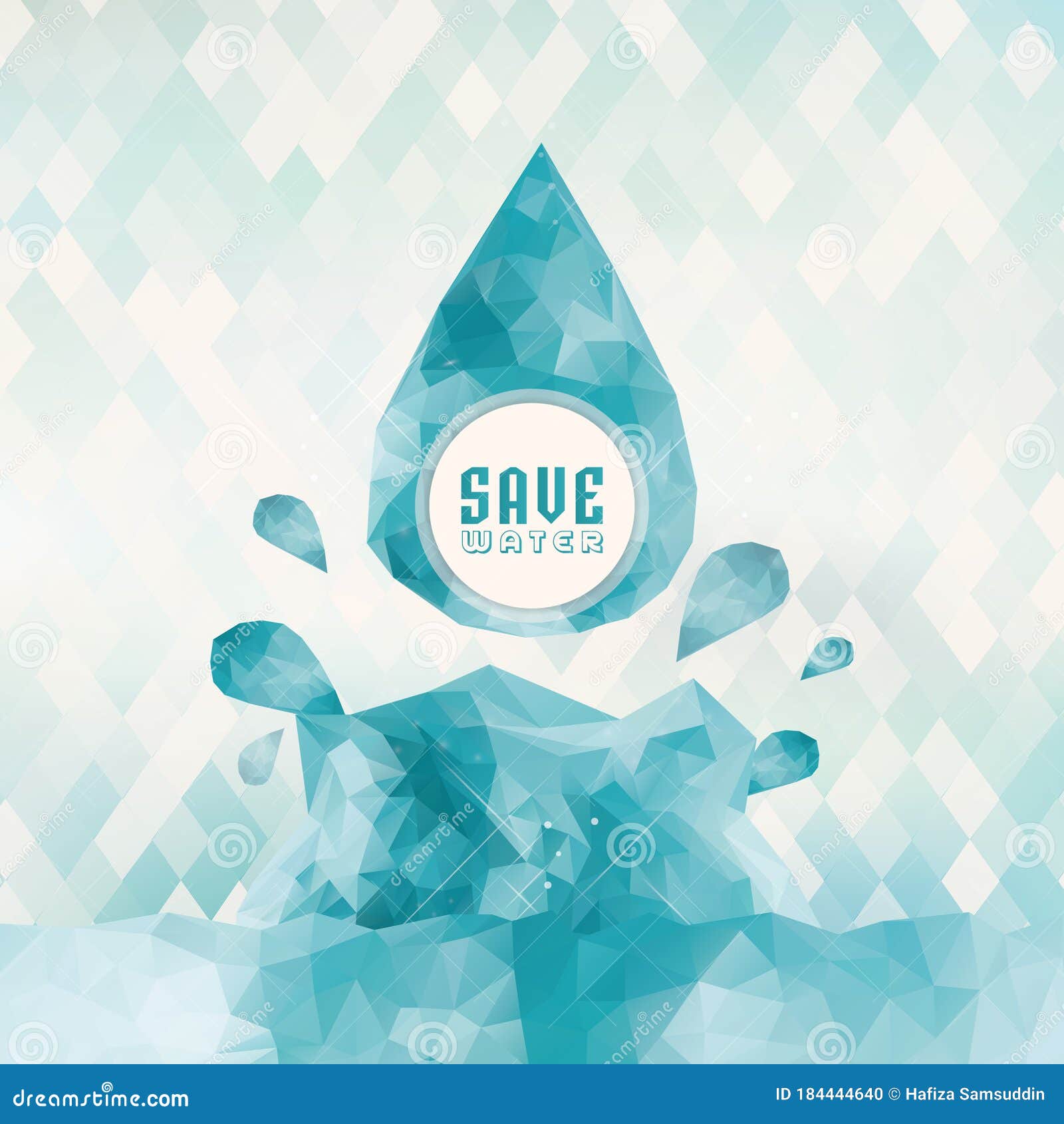 Save Water Concept. Vector Illustration Decorative Background Design ...