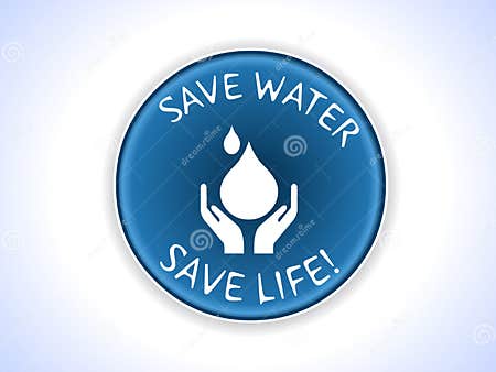 Save Water Badge and Vector Design Concept Stock Vector - Illustration ...