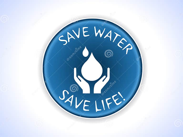 Save Water Badge and Vector Design Concept Stock Vector - Illustration ...