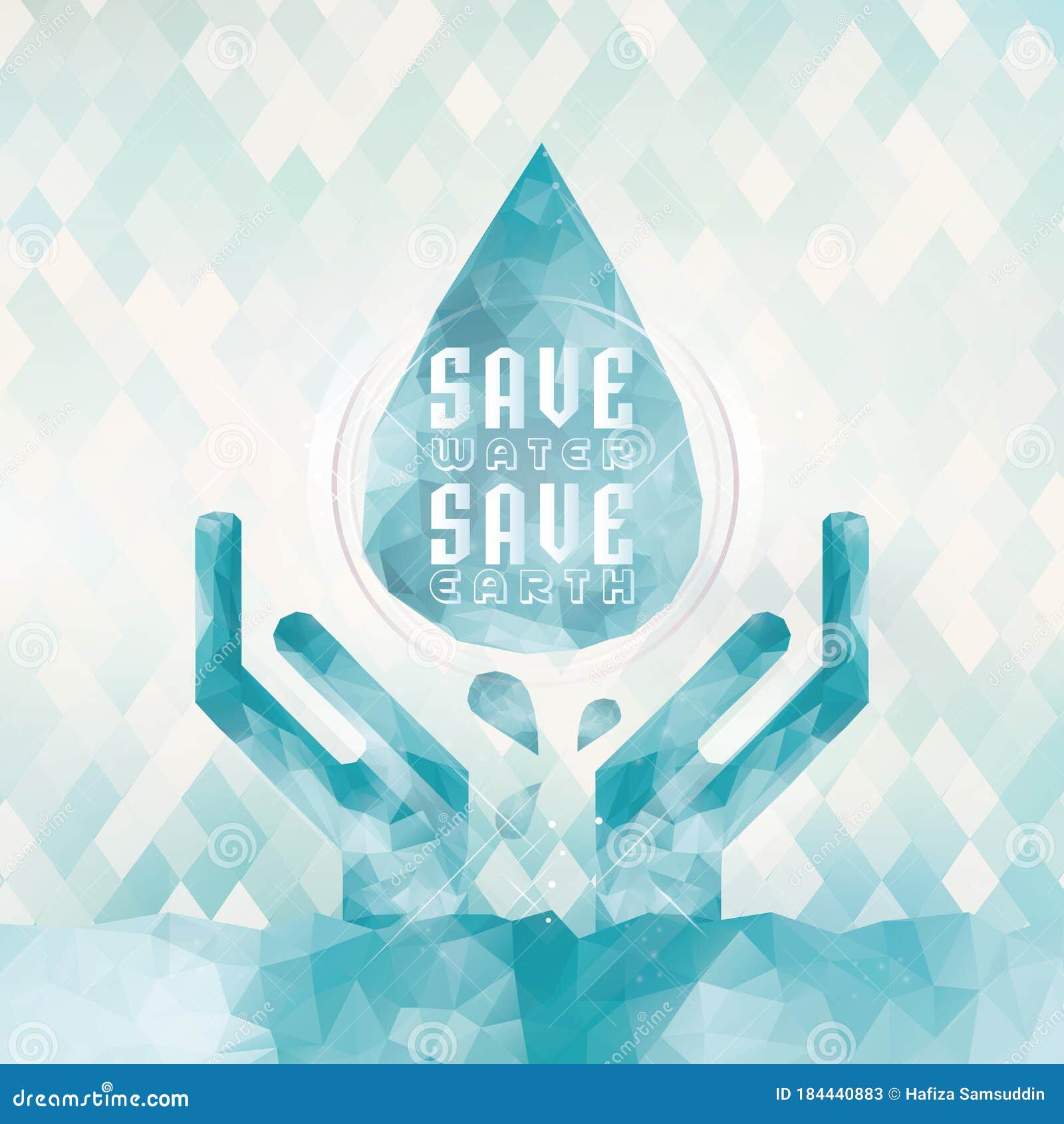 Save Water Save Earth Concept. Vector Illustration Decorative ...