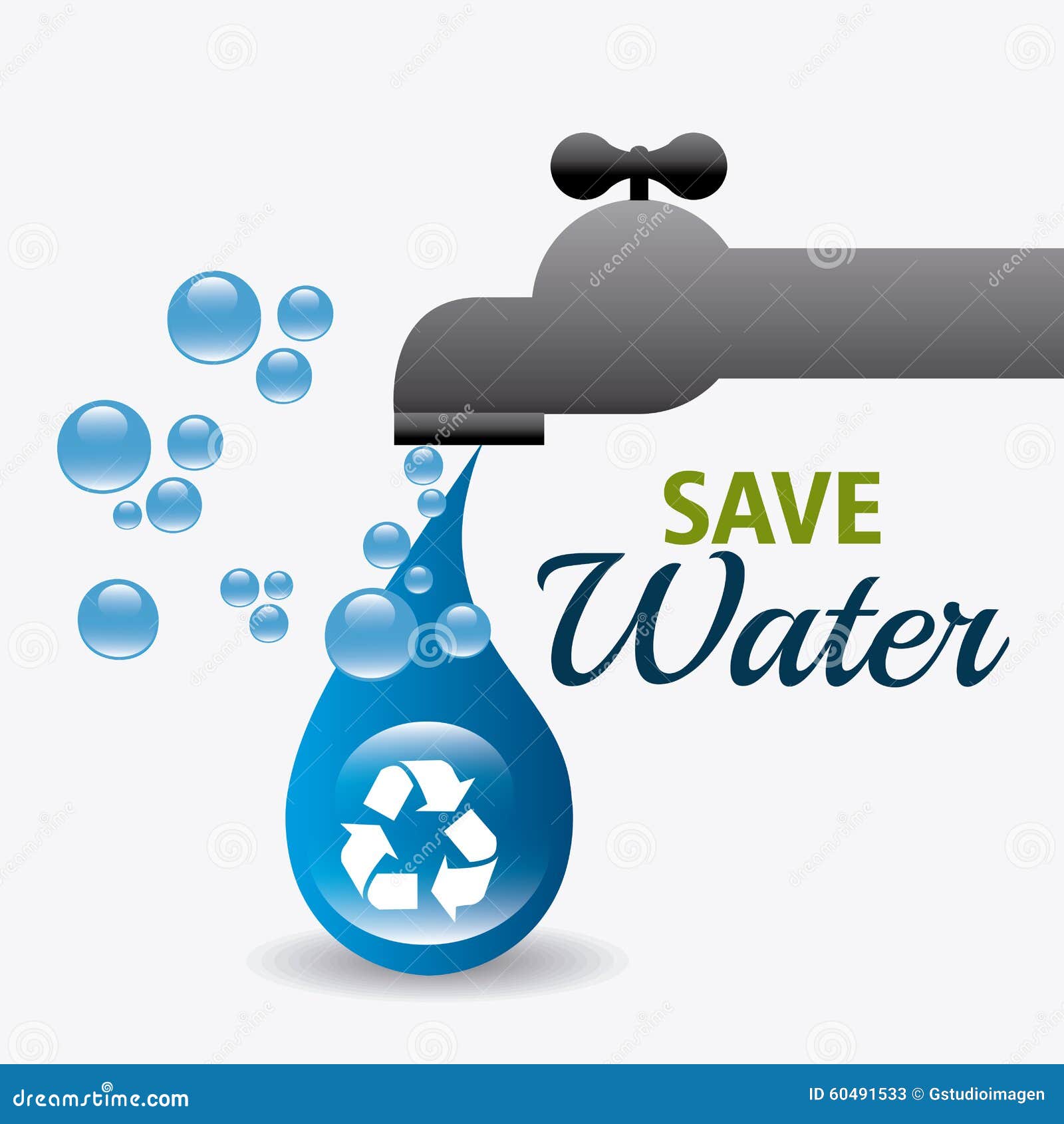 Save water ecology stock vector. Illustration of environment - 60491533