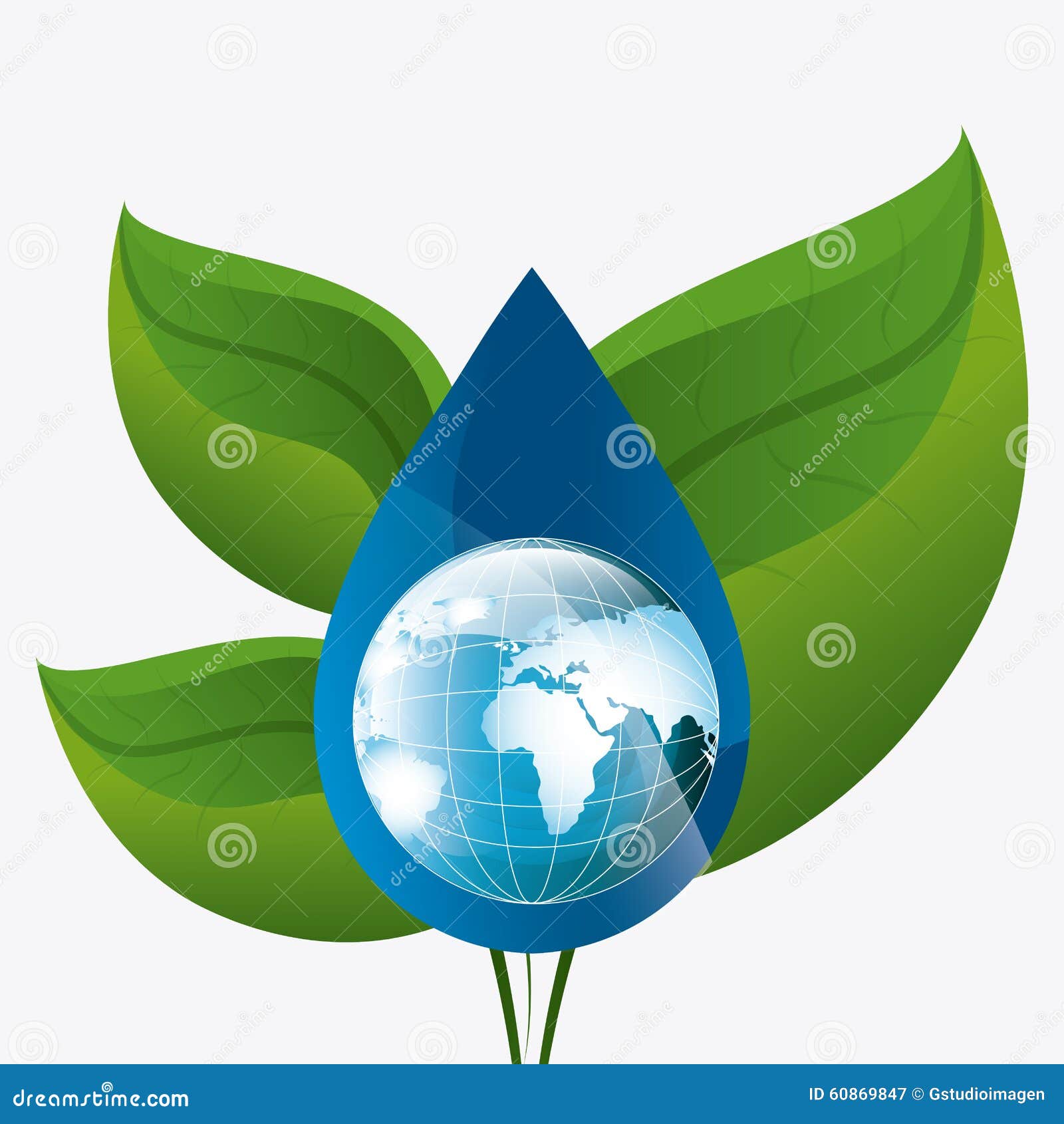Save water ecology stock vector. Illustration of global - 60869847
