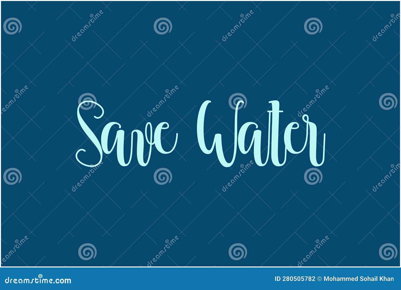 Save Water Elegant Typography Lettering Text Vector Design Quote Stock ...