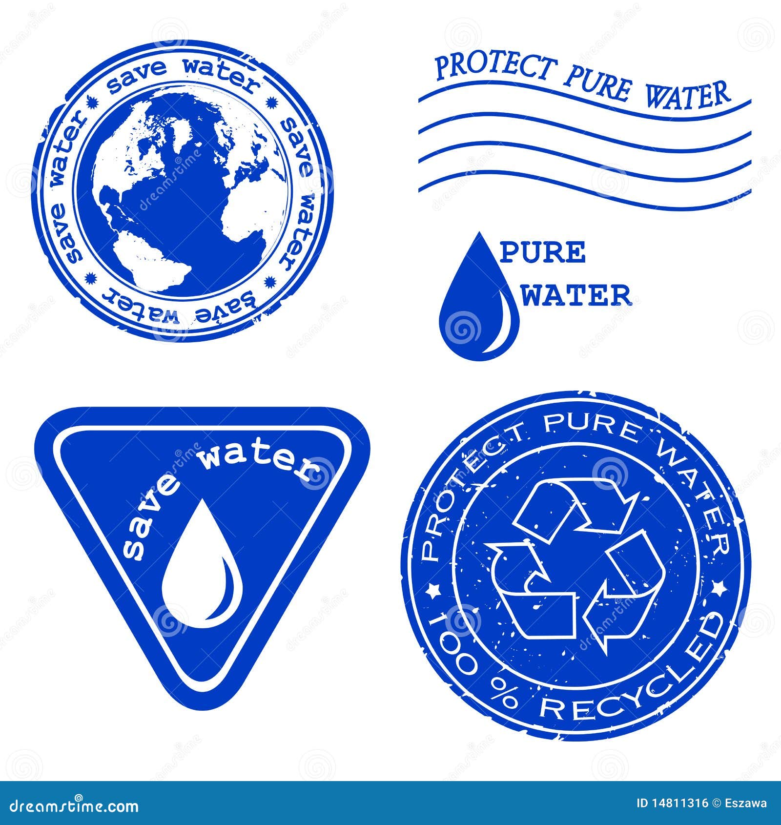 Save Water - Grunge Rubber Stamp Stock Vector - Illustration of ...