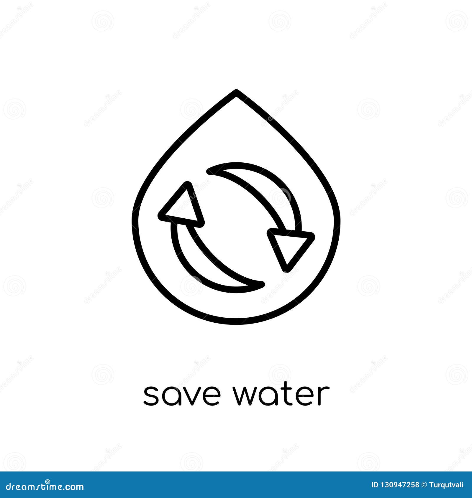 Save Water Icon from Ecology Collection. Stock Vector - Illustration of ...