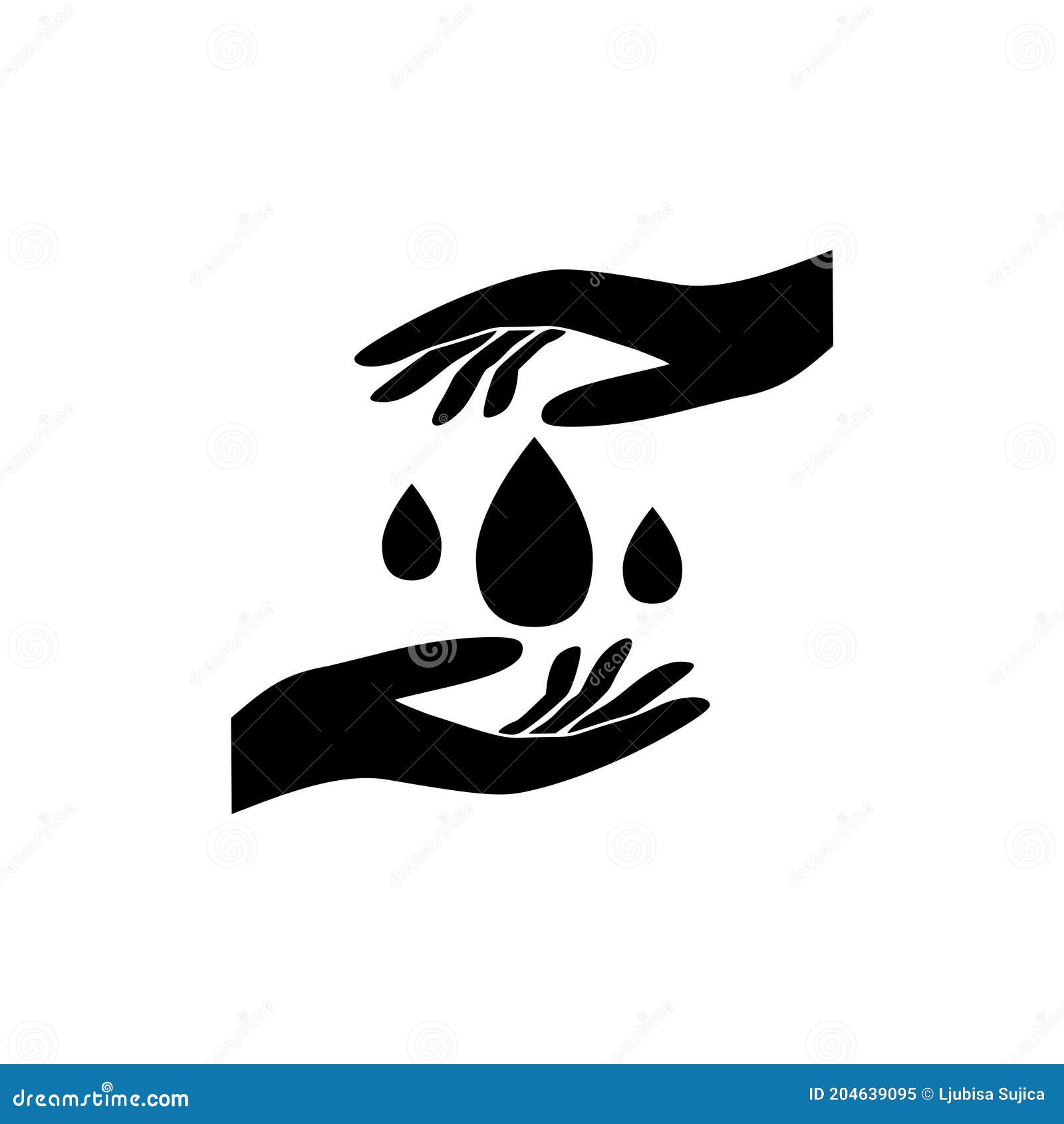 Save Water Icon Isolated on White Background Stock Vector ...
