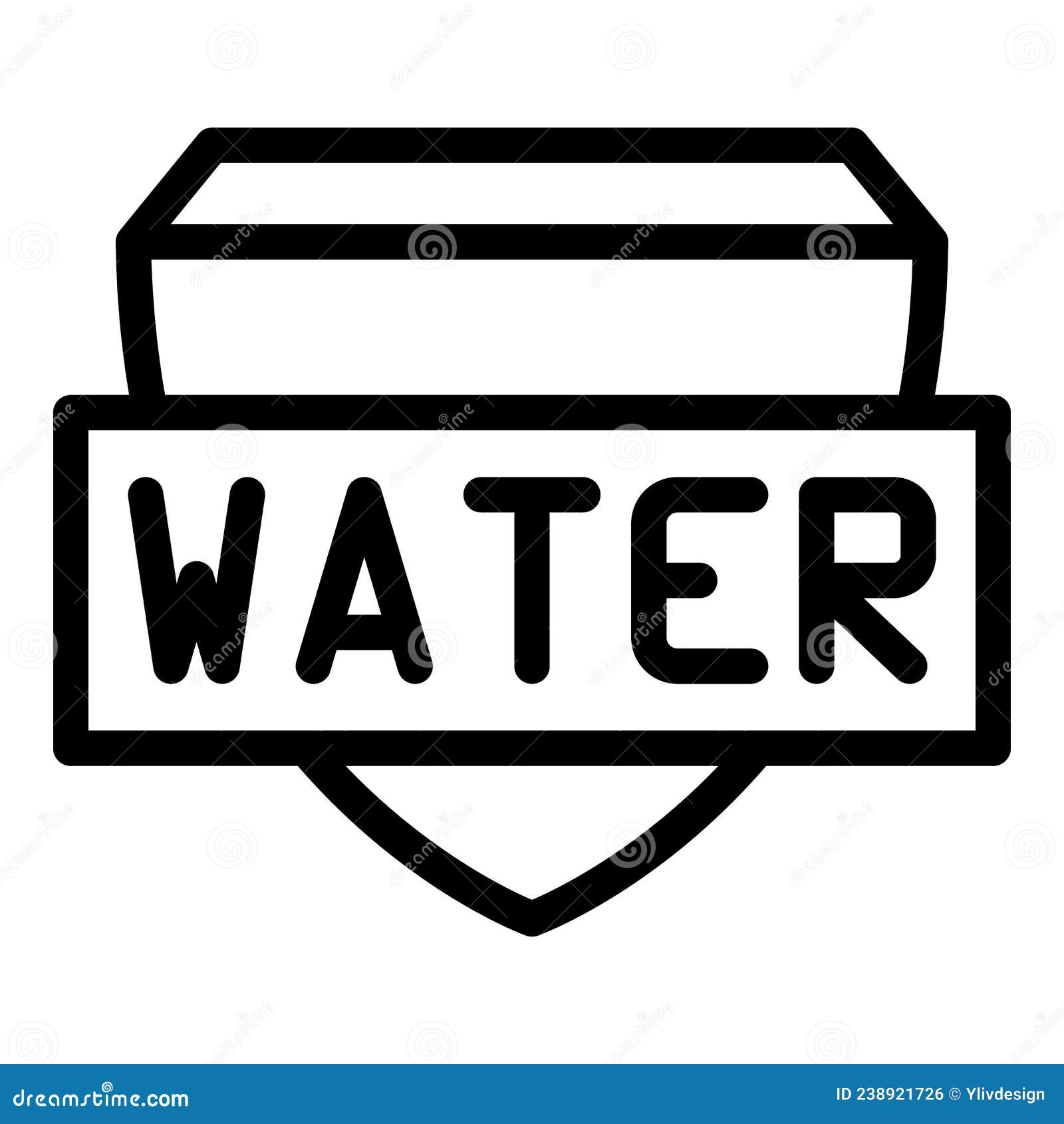 Save Water Icon Outline Vector. Clean Drop Stock Illustration ...