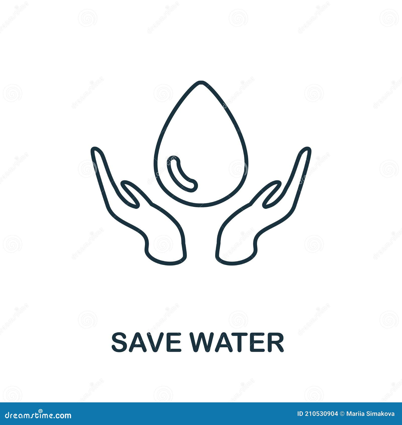 Save Water Icon. Simple Element from Global Warming Collection ...