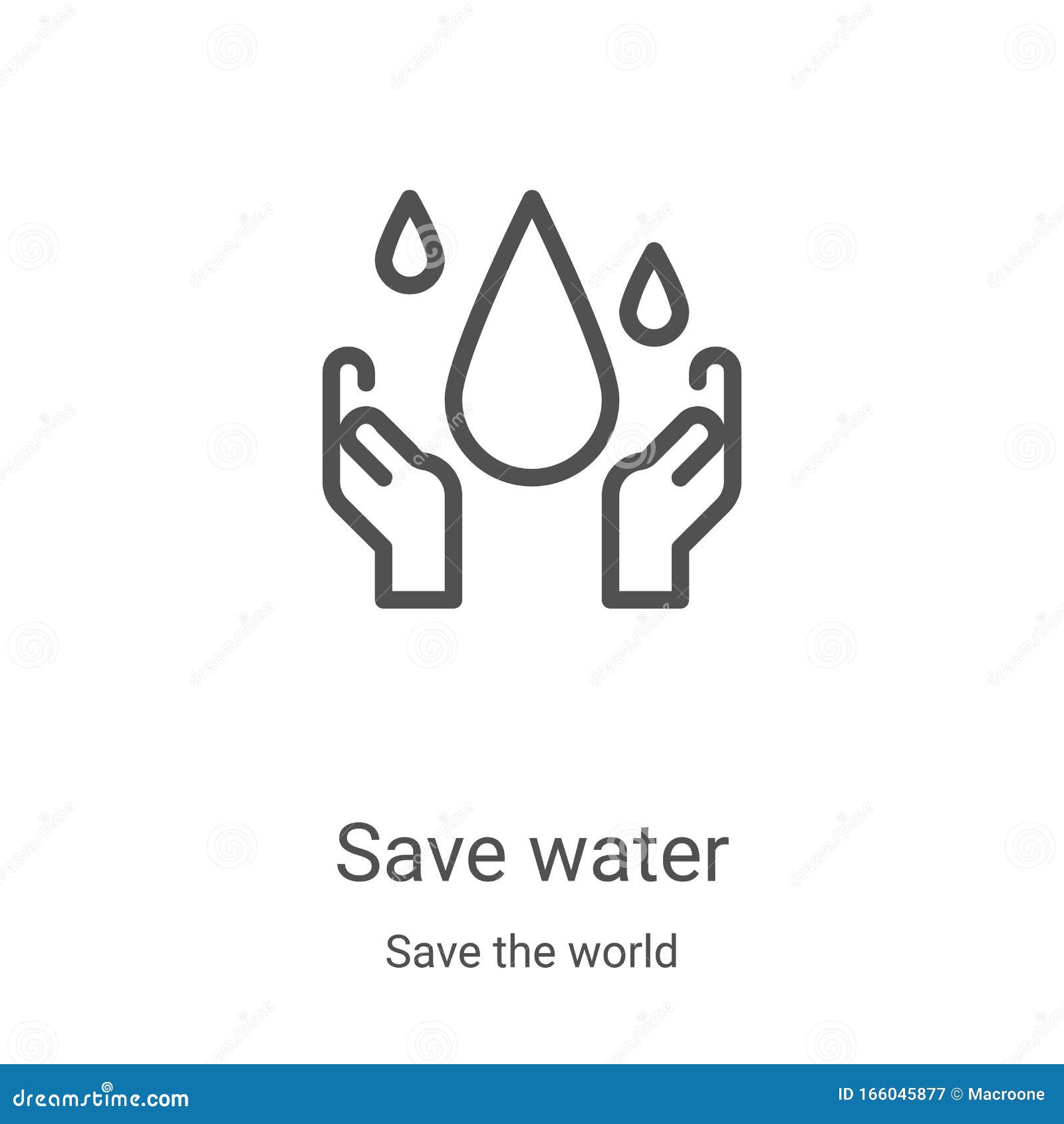 Save Water Icon Vector from Save the World Collection. Thin Line Save ...
