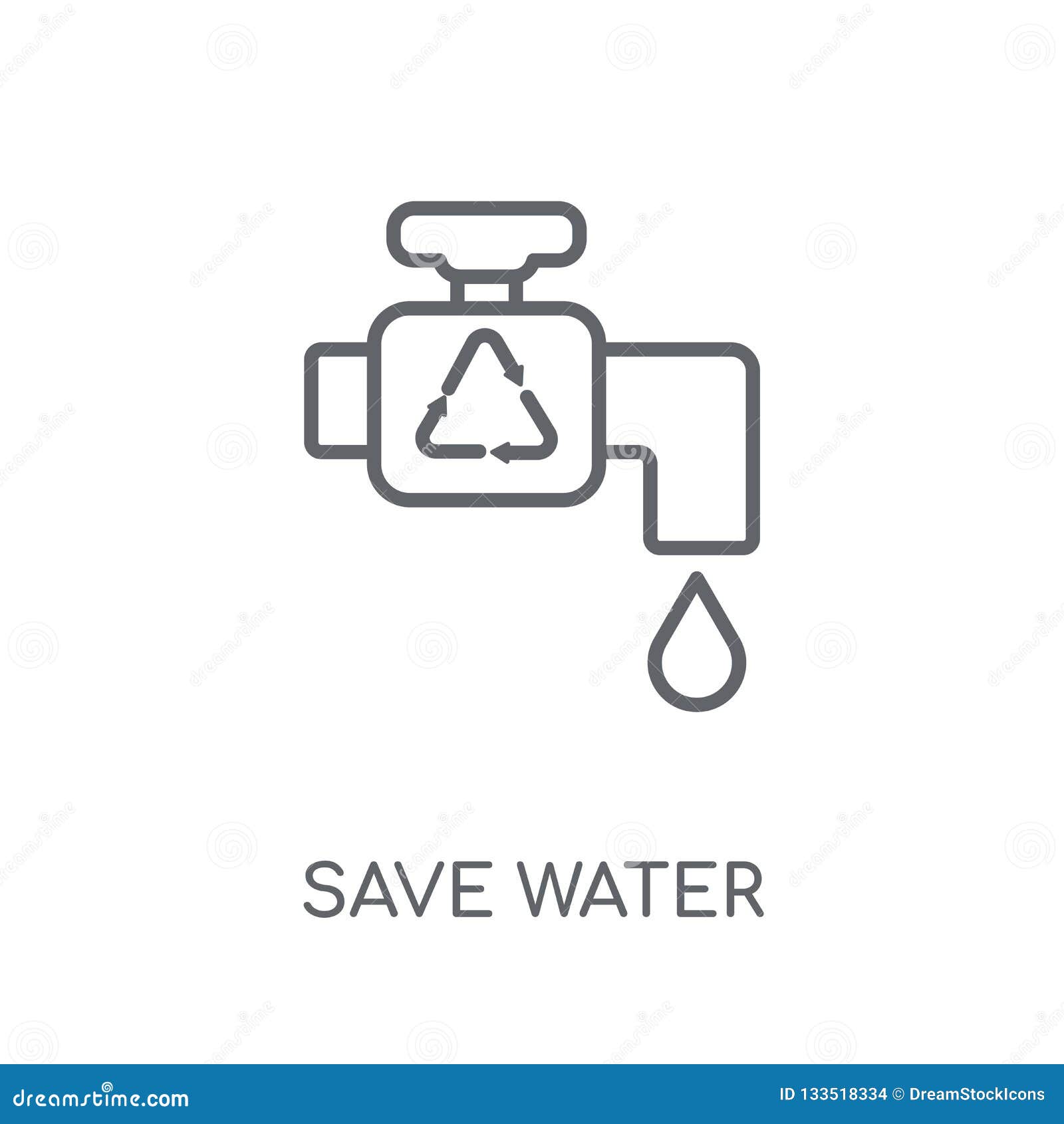 Save Water Linear Icon. Modern Outline Save Water Logo Concept O Stock ...