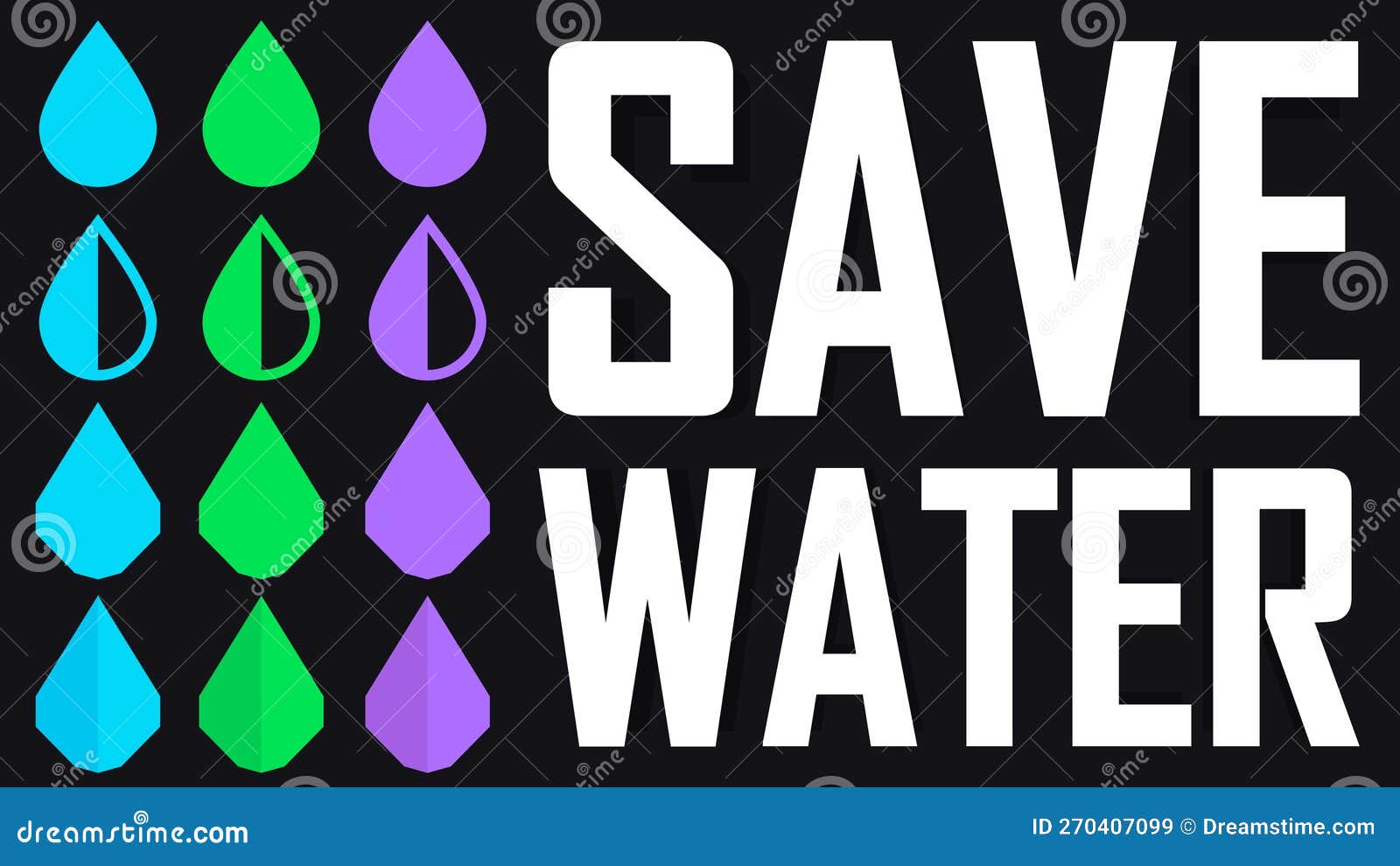 Save Water, Save Lives. Template Graphic Design Stock Illustration ...