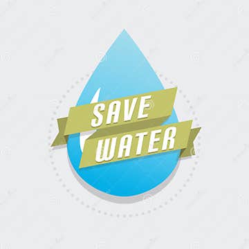 Save water stock vector. Illustration of friendly, environment - 40663511