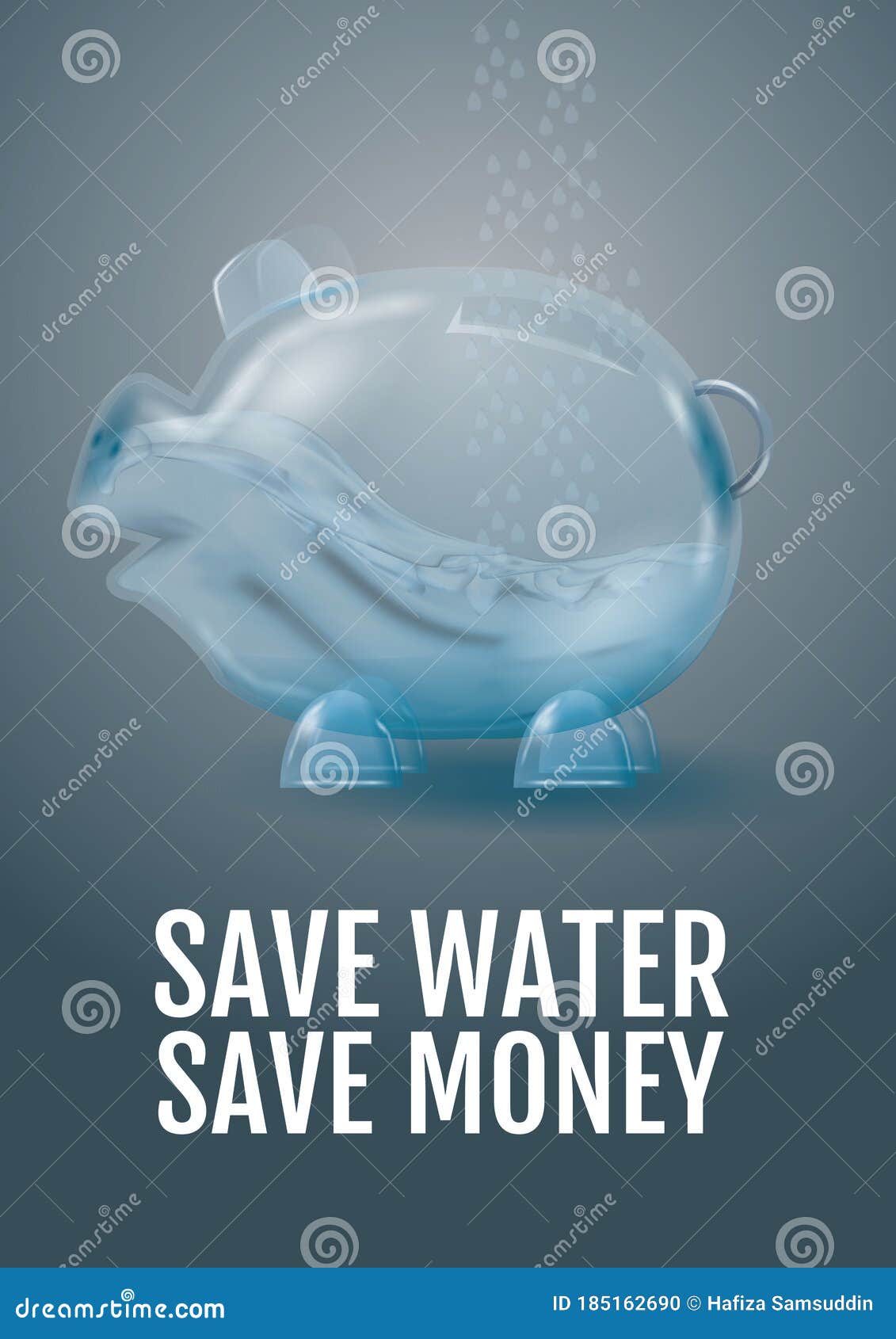 Save Water Save Money. Vector Illustration Decorative Design Stock ...