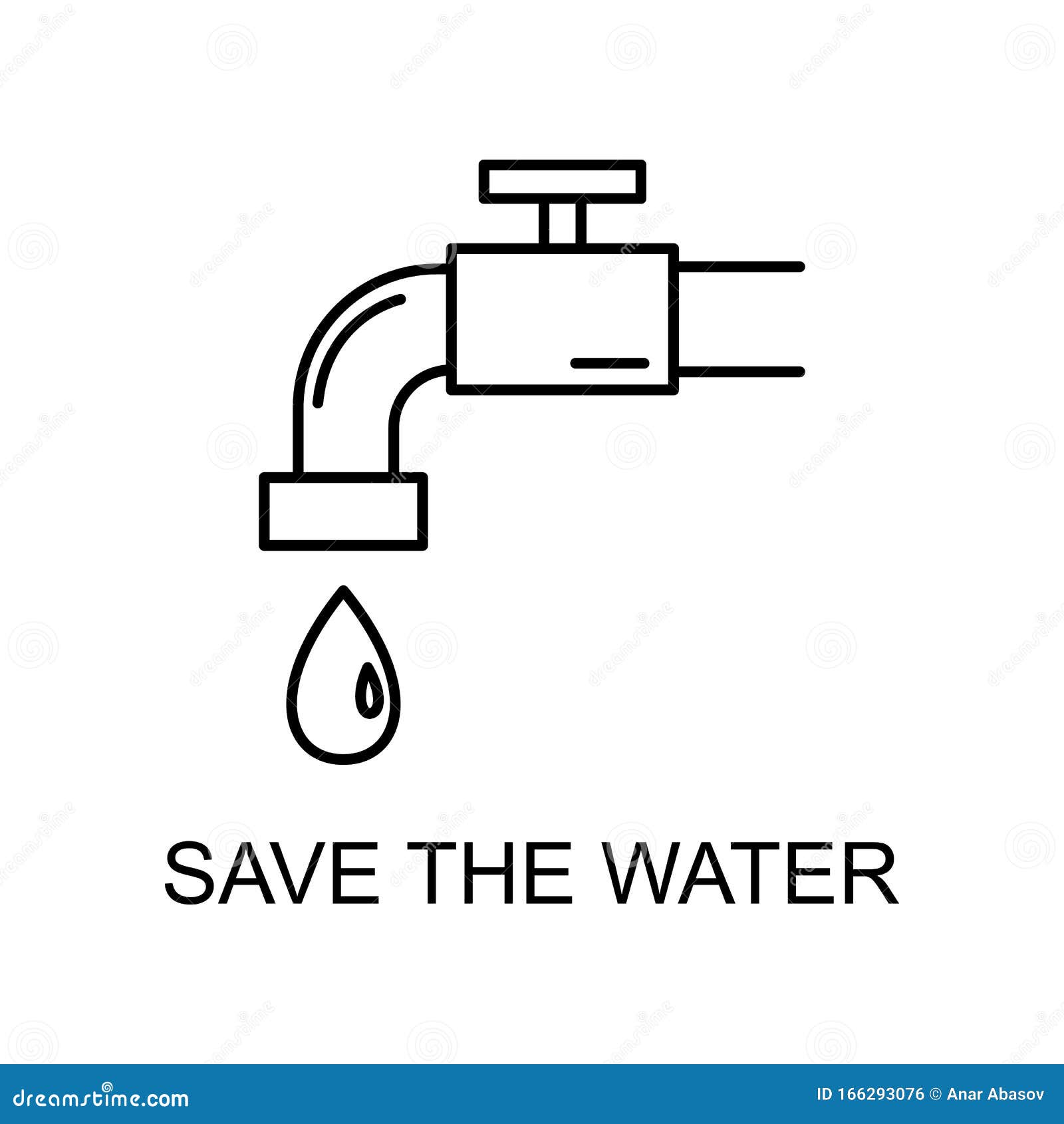 Save the Water Outline Icon. Element of Enviroment Protection Icon with ...