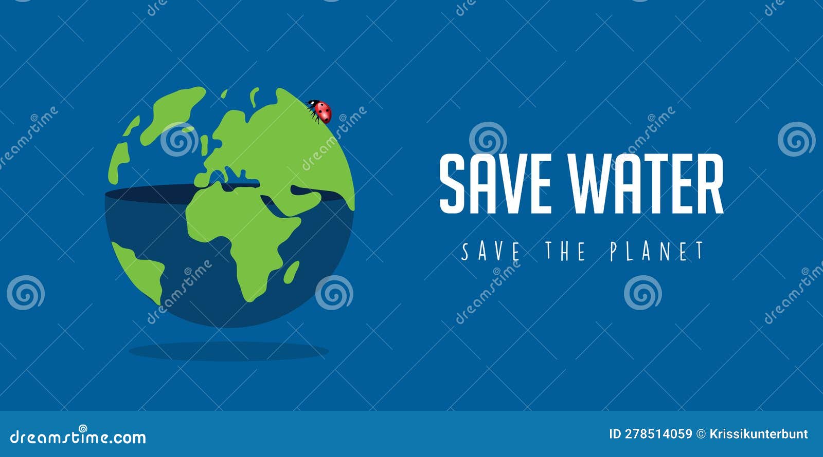 Save Water and the Planet Environmental Concept Stock Vector ...
