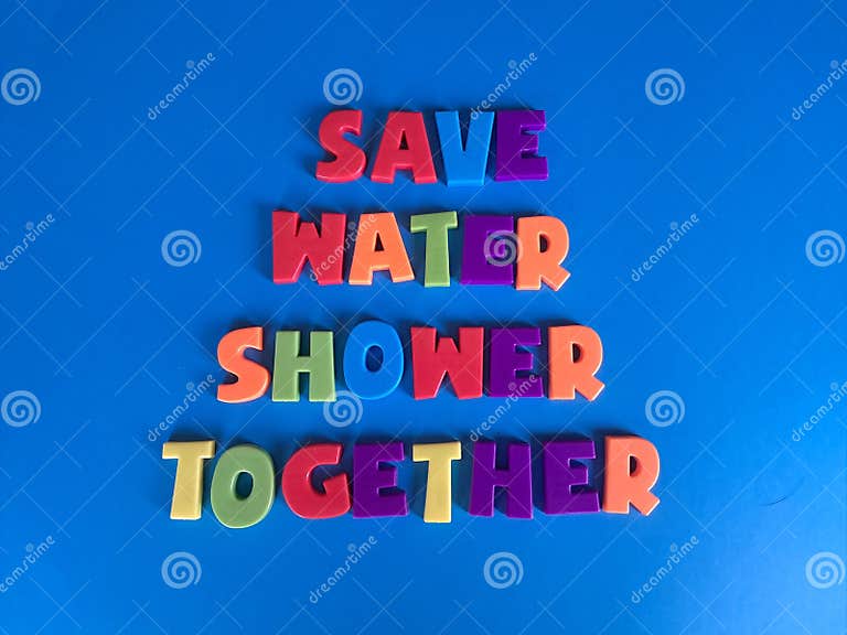 Save Water Shower Together Stock Image Image Of Humor 325112595