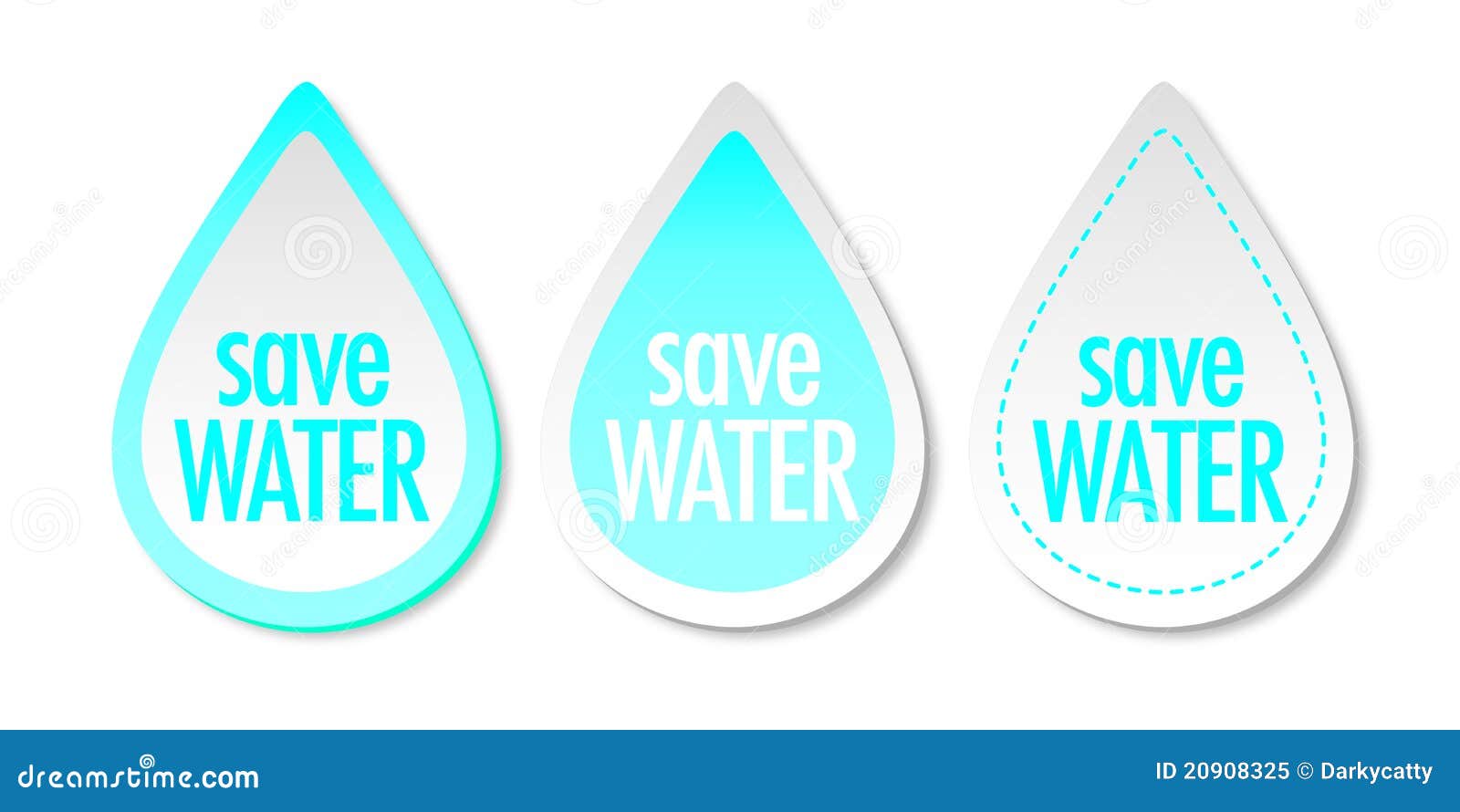 Water Stickers And Green Leaves Symbols Stock Photo | CartoonDealer.com ...