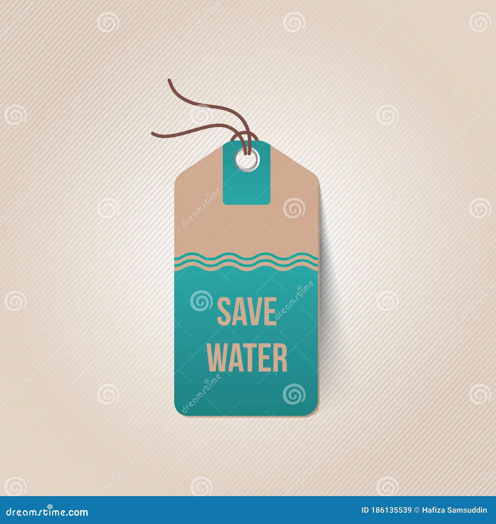 Save Water Tag. Vector Illustration Decorative Design Stock ...