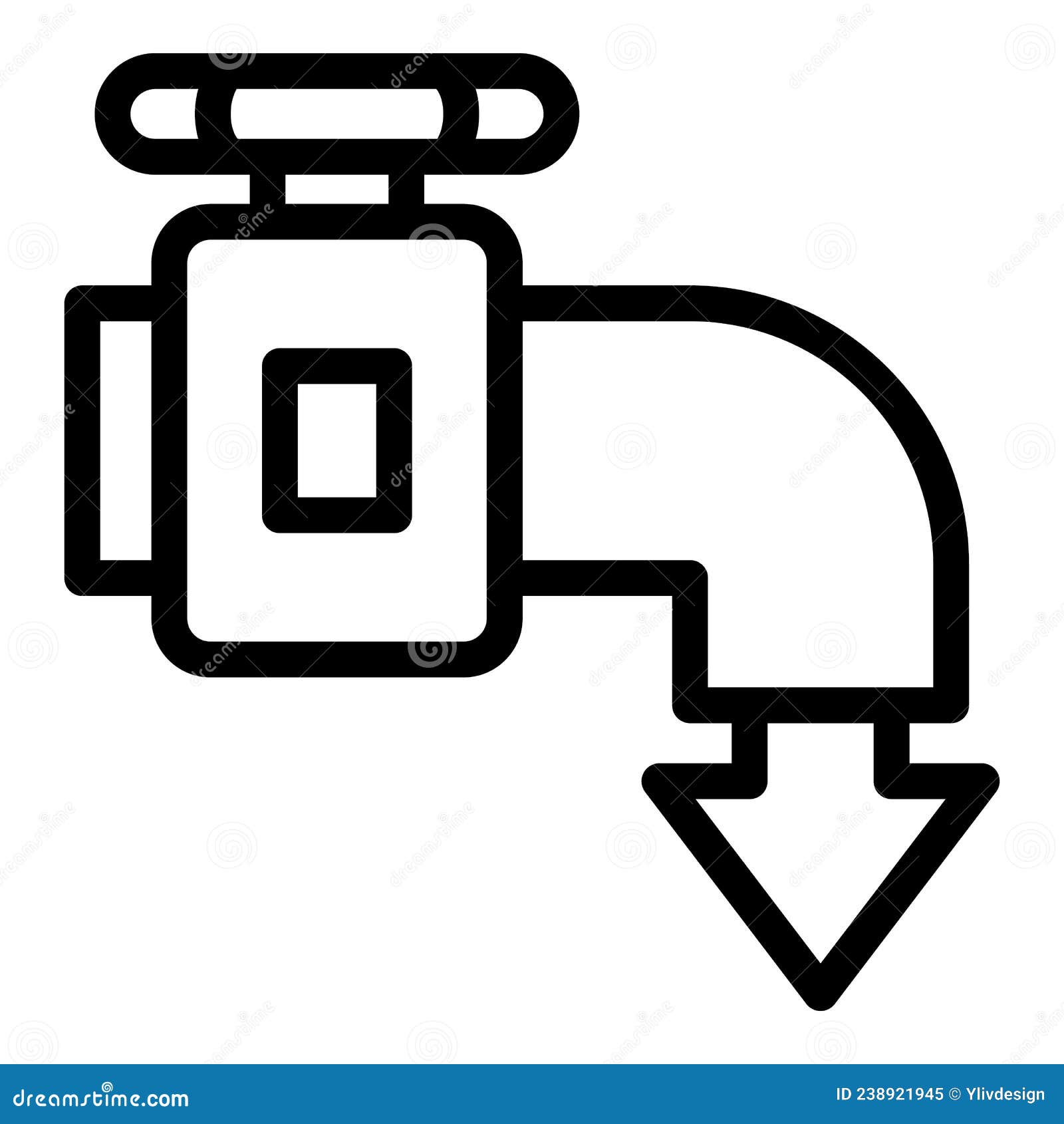 Save Water Tap Icon Outline Vector. Eco Drop Stock Vector ...