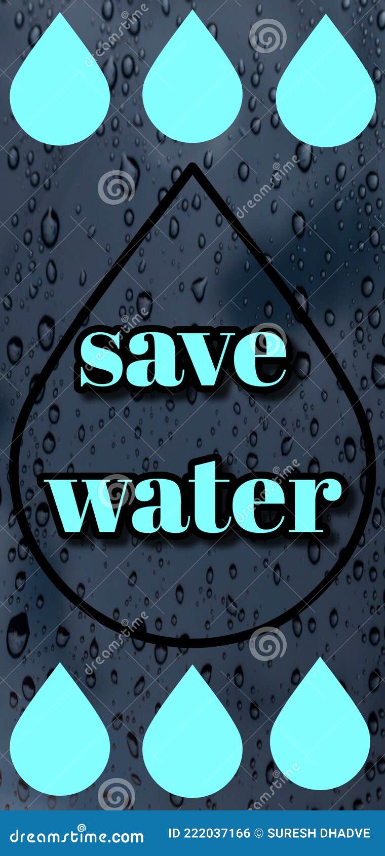 Save Water Text Illustration Backround Stock Illustration ...