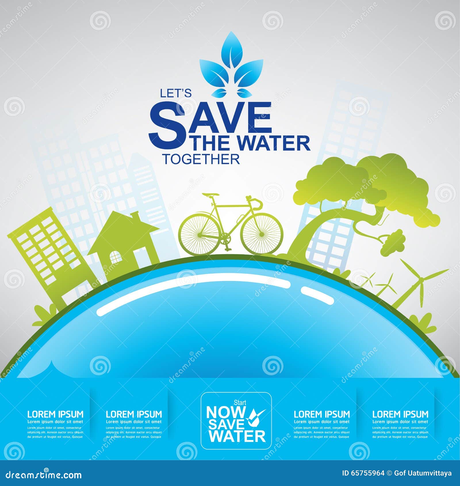Save Water Vector stock vector. Illustration of drop - 65755964