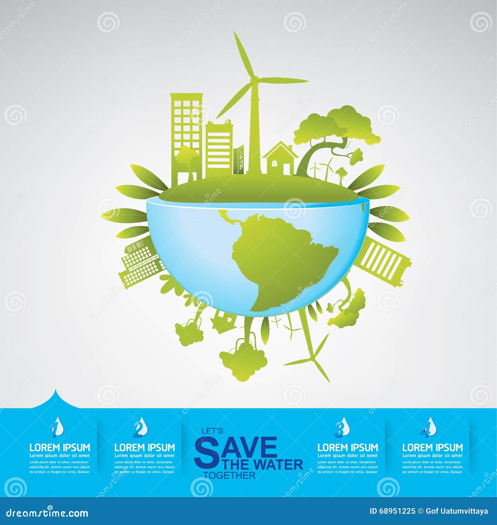 Save Water Vector stock vector. Illustration of natural - 68951225