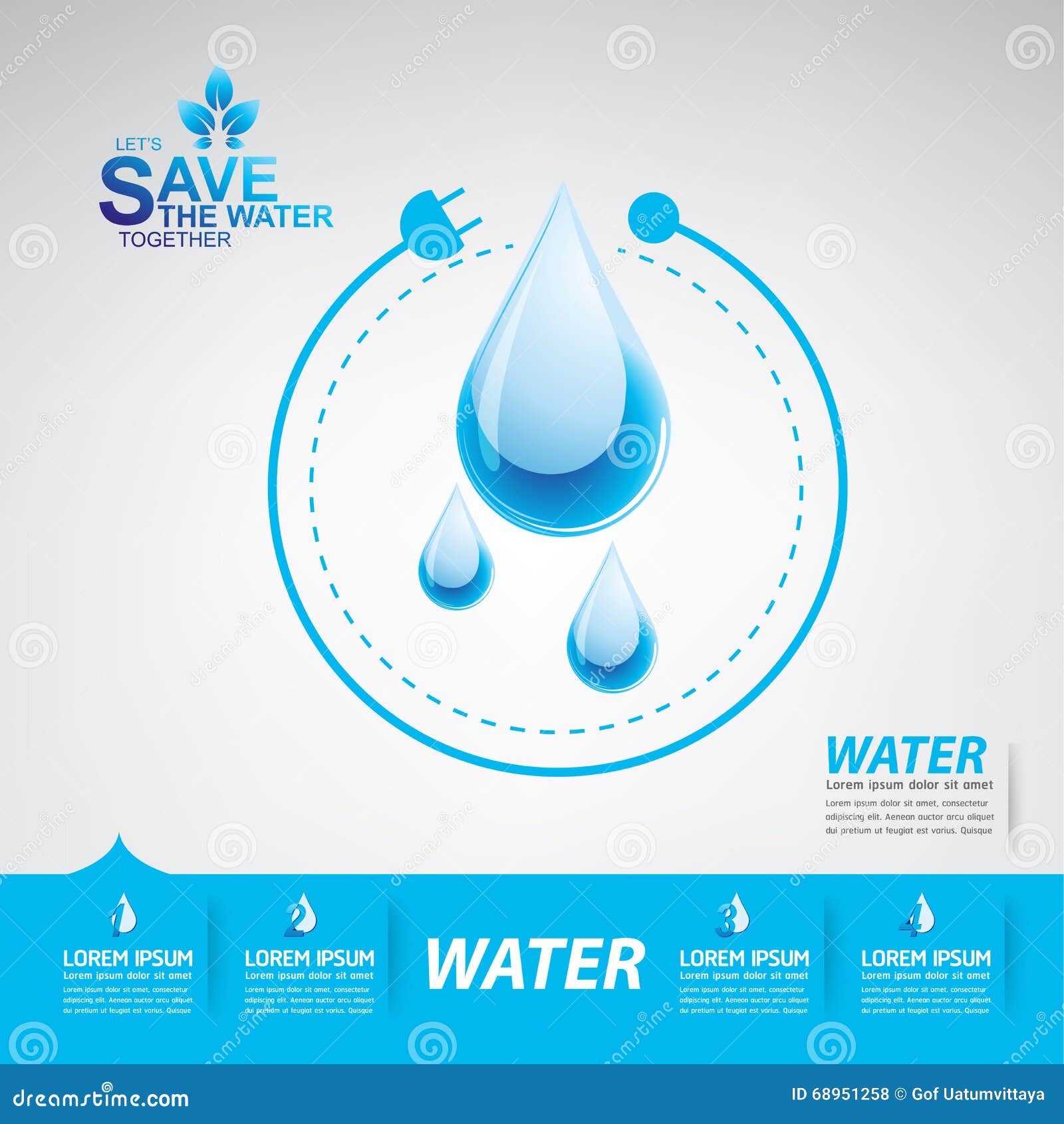 Save Water Vector stock vector. Illustration of green - 68951258