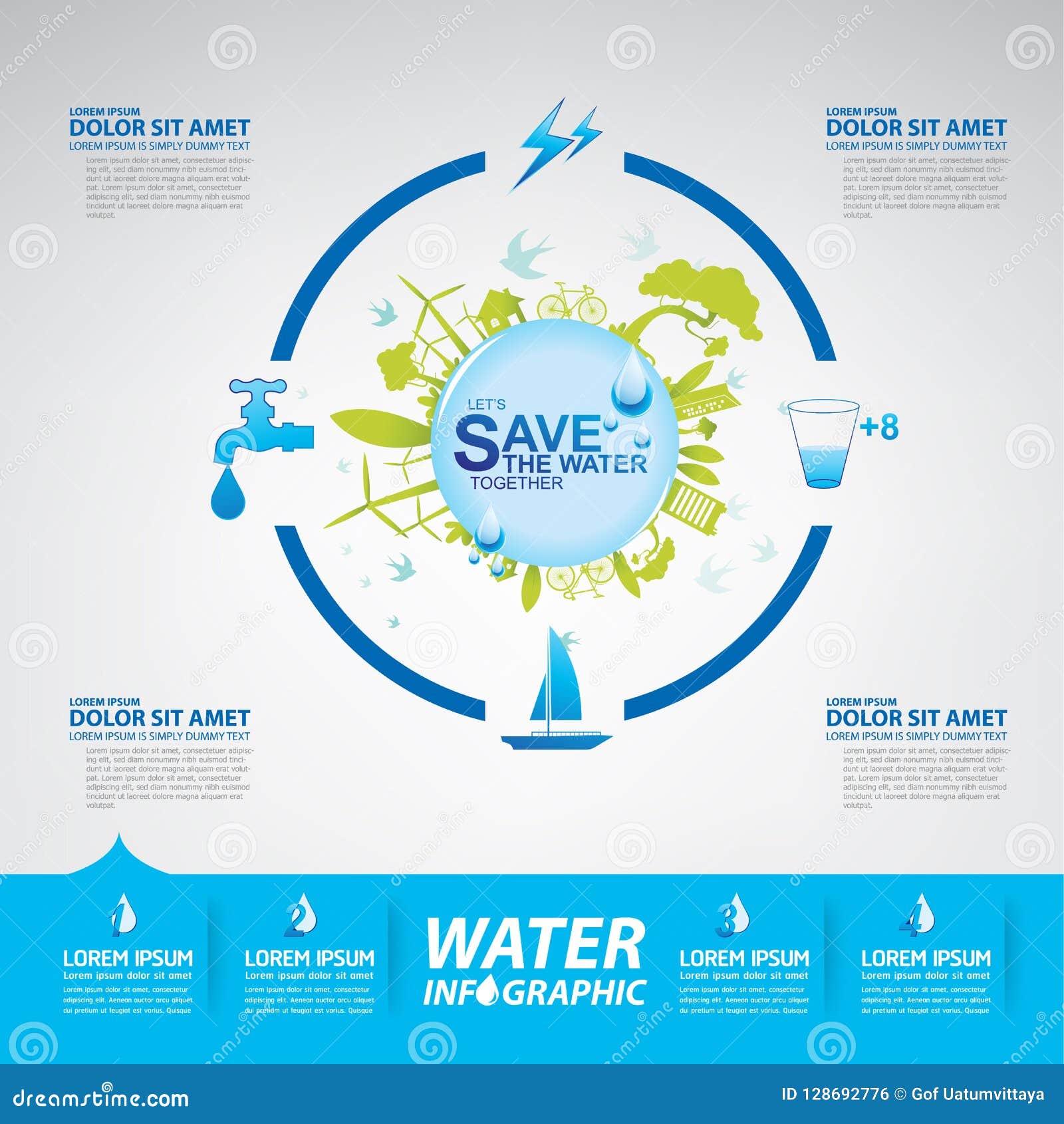 Save the Water Vector Concept Save Life Stock Vector - Illustration of ...
