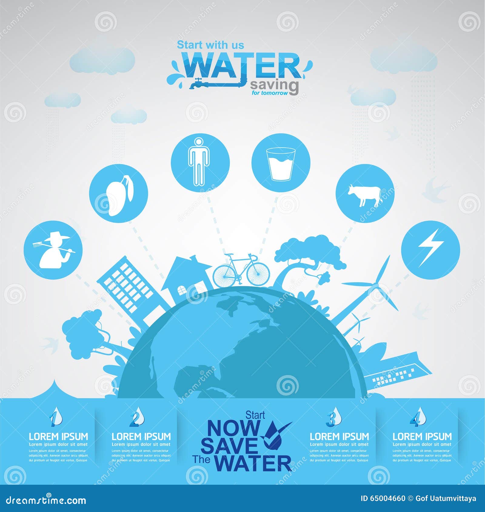 Save the Water Vector Water is Life Stock Vector - Illustration of city ...