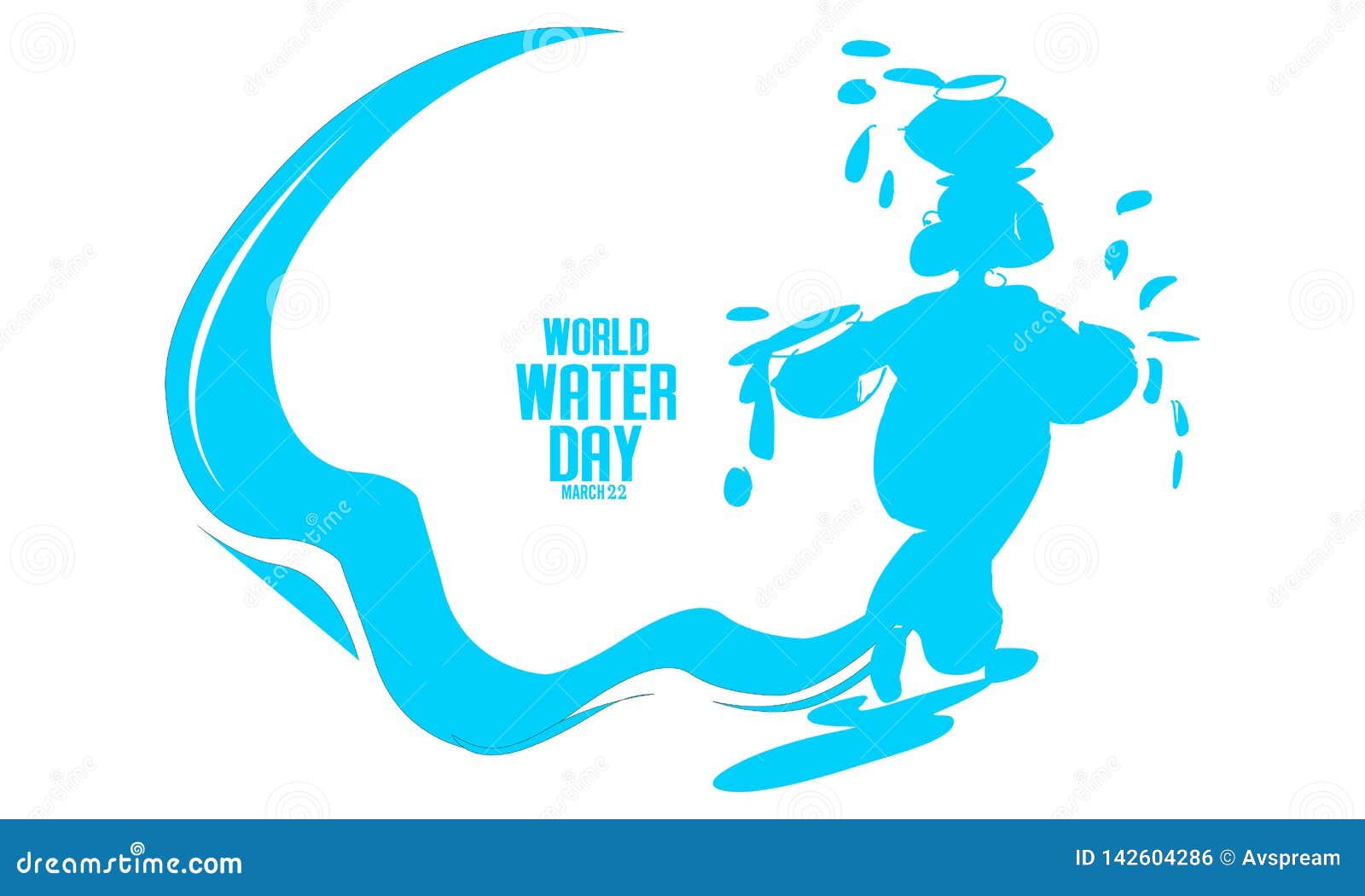 Save Water. World Water Day Concept. Vector Illustration Stock ...