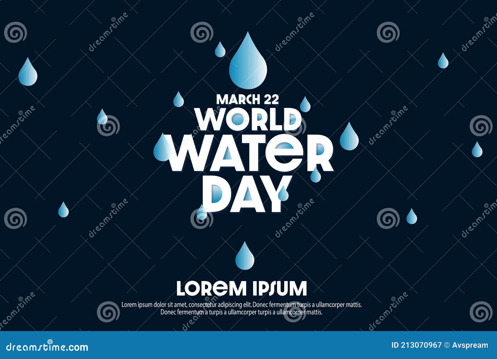 Save Water. World Water Day Concept Stock Vector - Illustration of ...