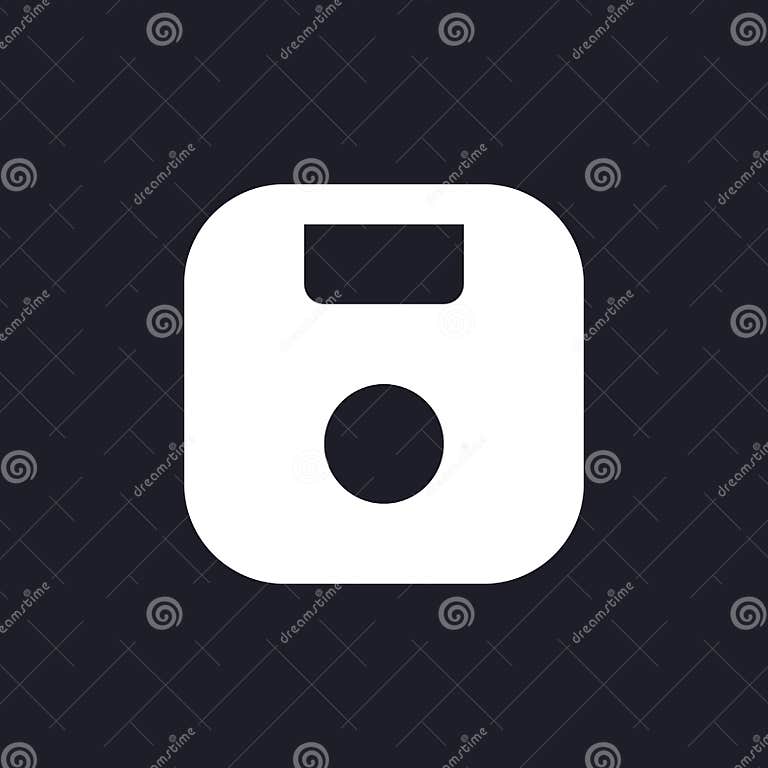 Save White Pixel Perfect Solid Ui Icon Stock Vector - Illustration of ...