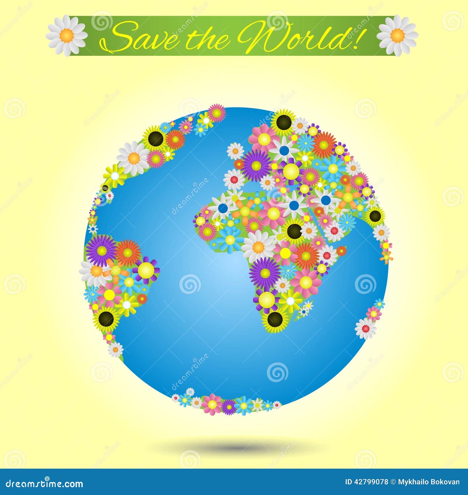 Save the world stock vector. Illustration of green, drawing - 42799078