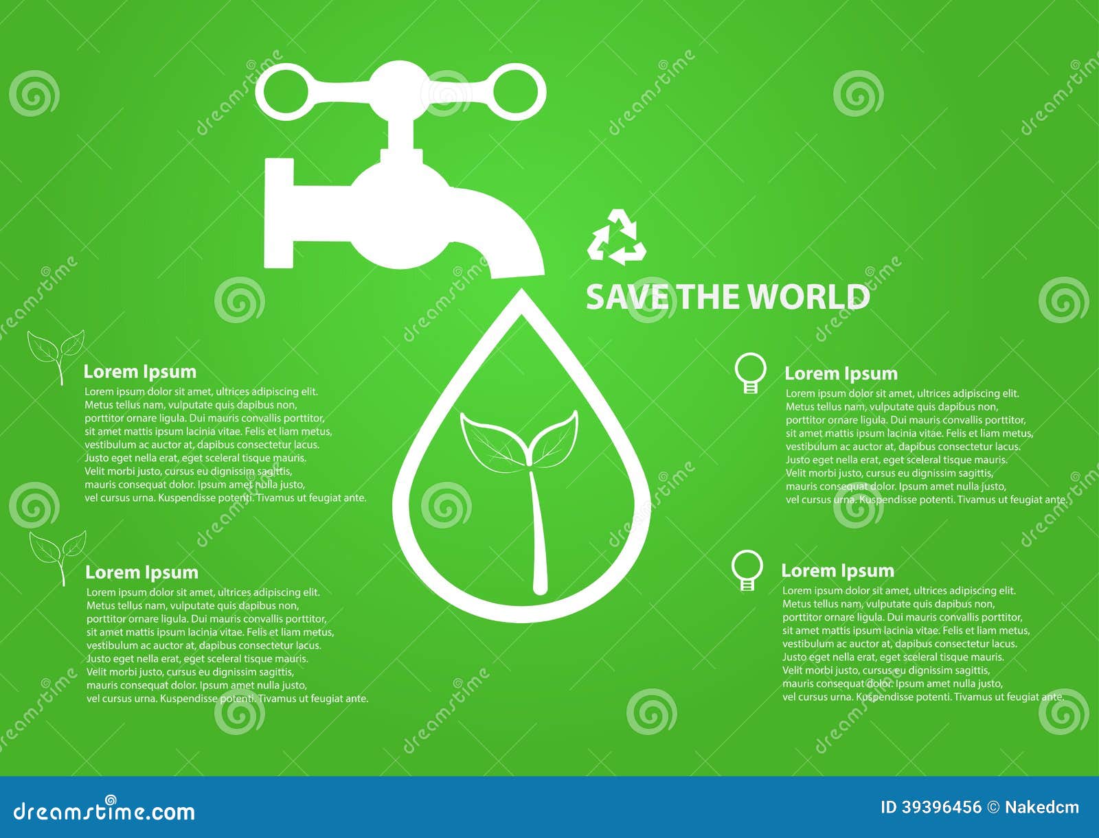 Save World Icon Water Drops with Faucet Stock Vector - Illustration of ...