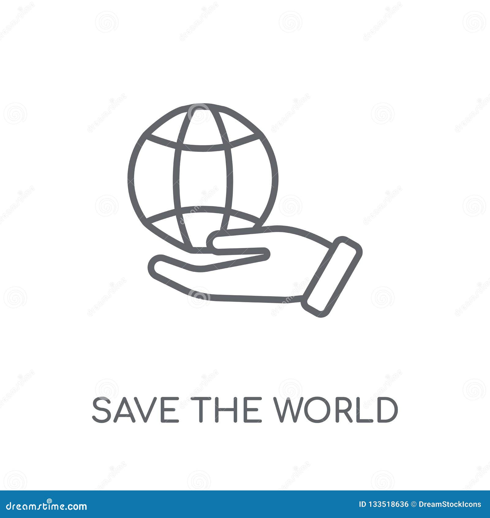 Save the World Linear Icon. Modern Outline Save the World Logo C Stock ...