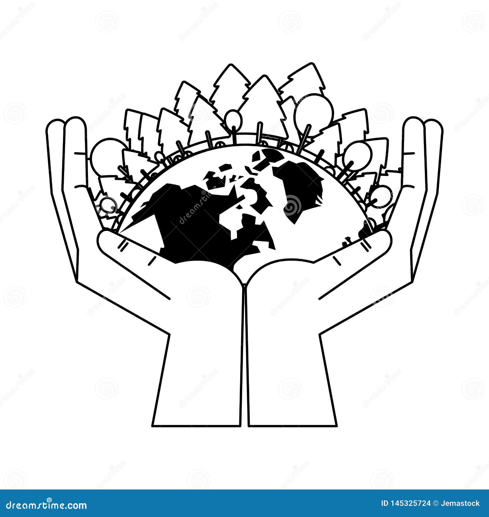 Save world symbol stock vector. Illustration of creative - 145325724