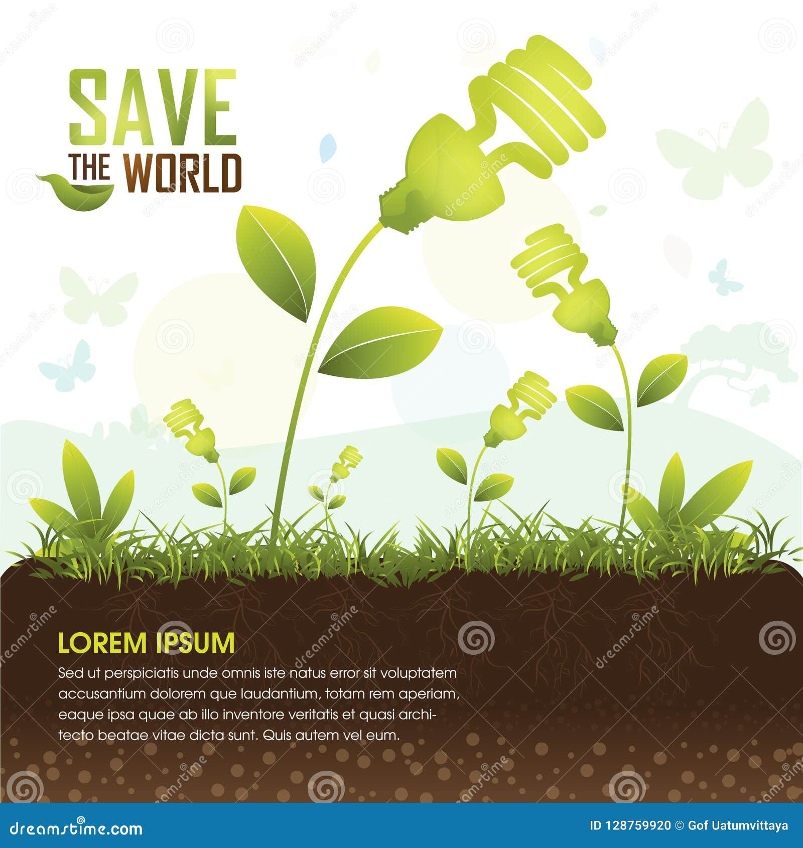 Save the World Vector stock vector. Illustration of design - 128759920
