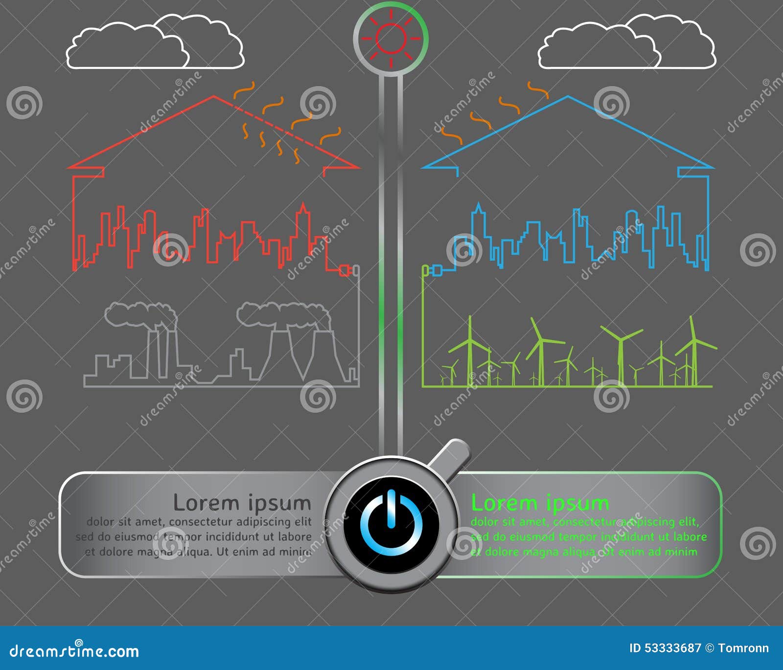 Save the World with Wind Energy Concept Stock Vector - Illustration of ...