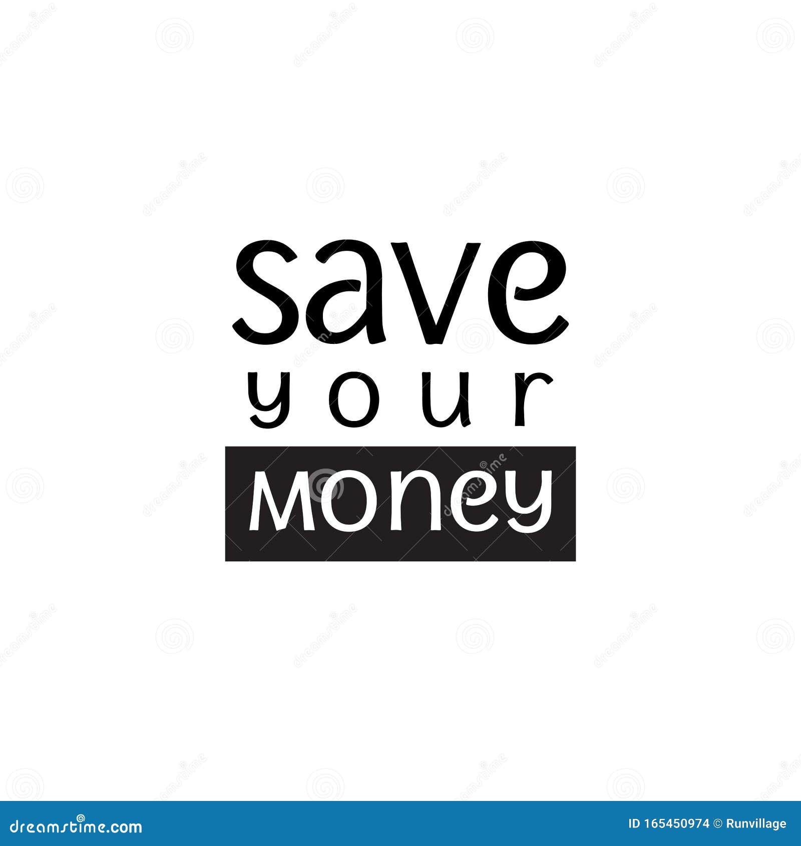 Save Your Money Text Illustration Stock Illustration - Illustration of ...